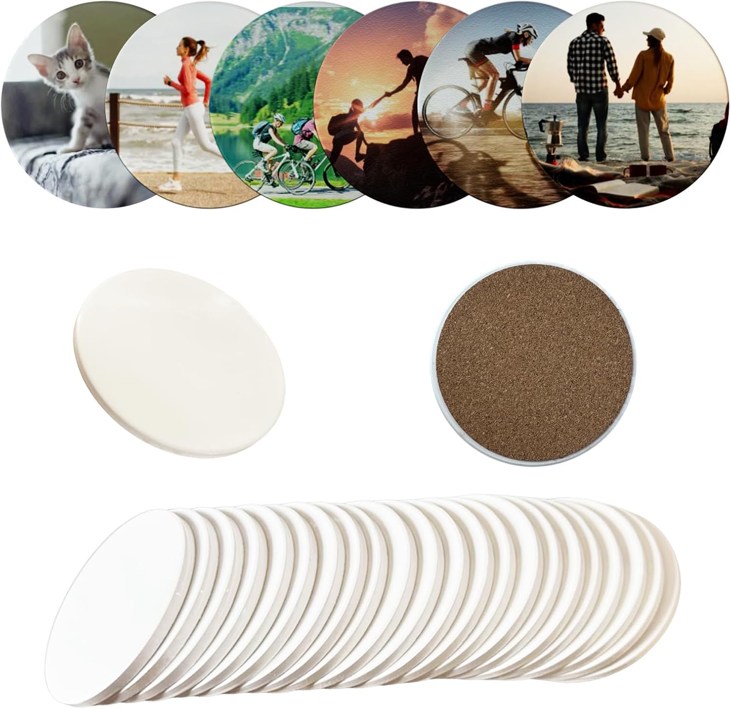 Amazon.com: Sublimation Ceramic Coasters Blanks Absorbent Ceramic Stone ...