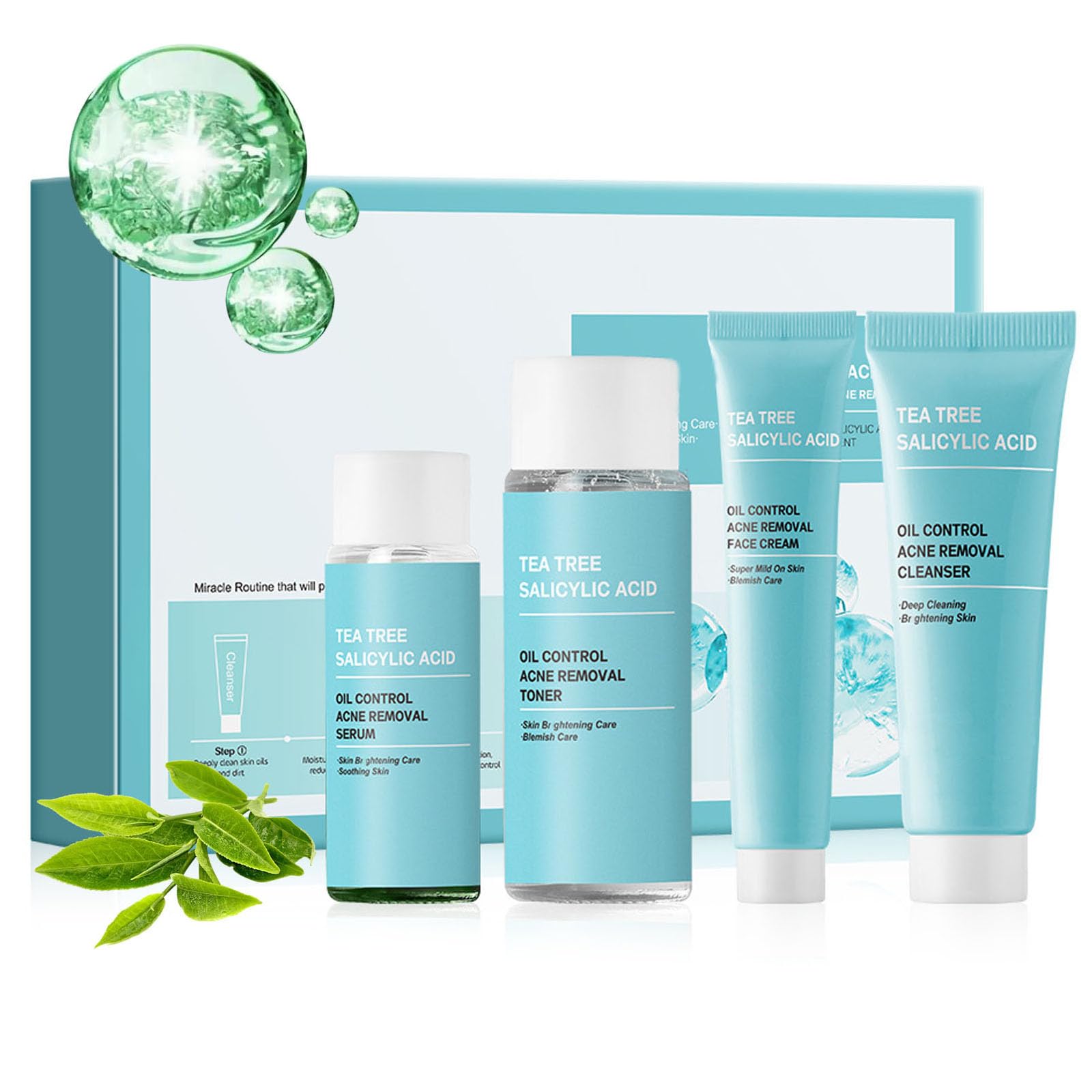 Amazon.com : ARCHIDATE Acne Skin Care Set, Tea Tree Salicylic Acid Face ...
