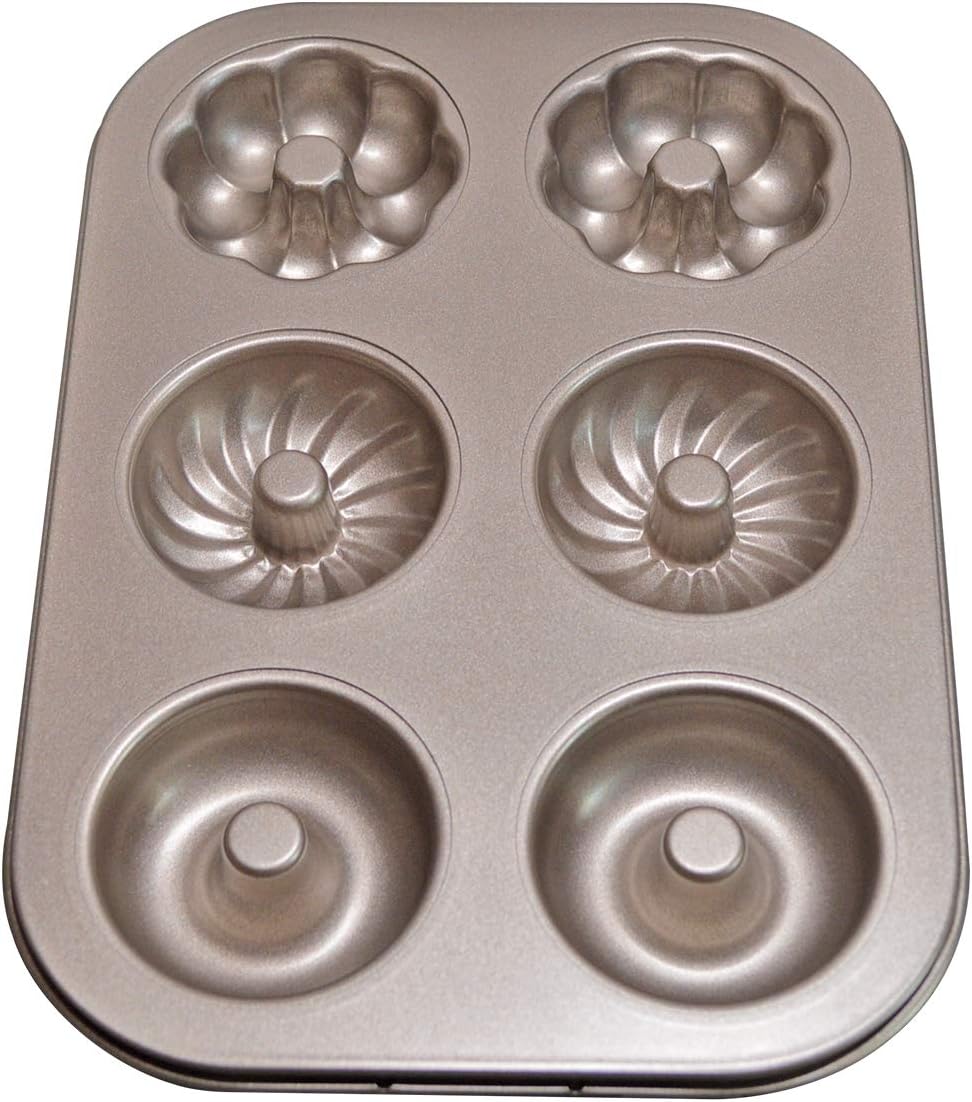 Amazon.com: Twscvc Donut Pans, Nonstick 6 Cavity Doughnut Pan with 3 ...