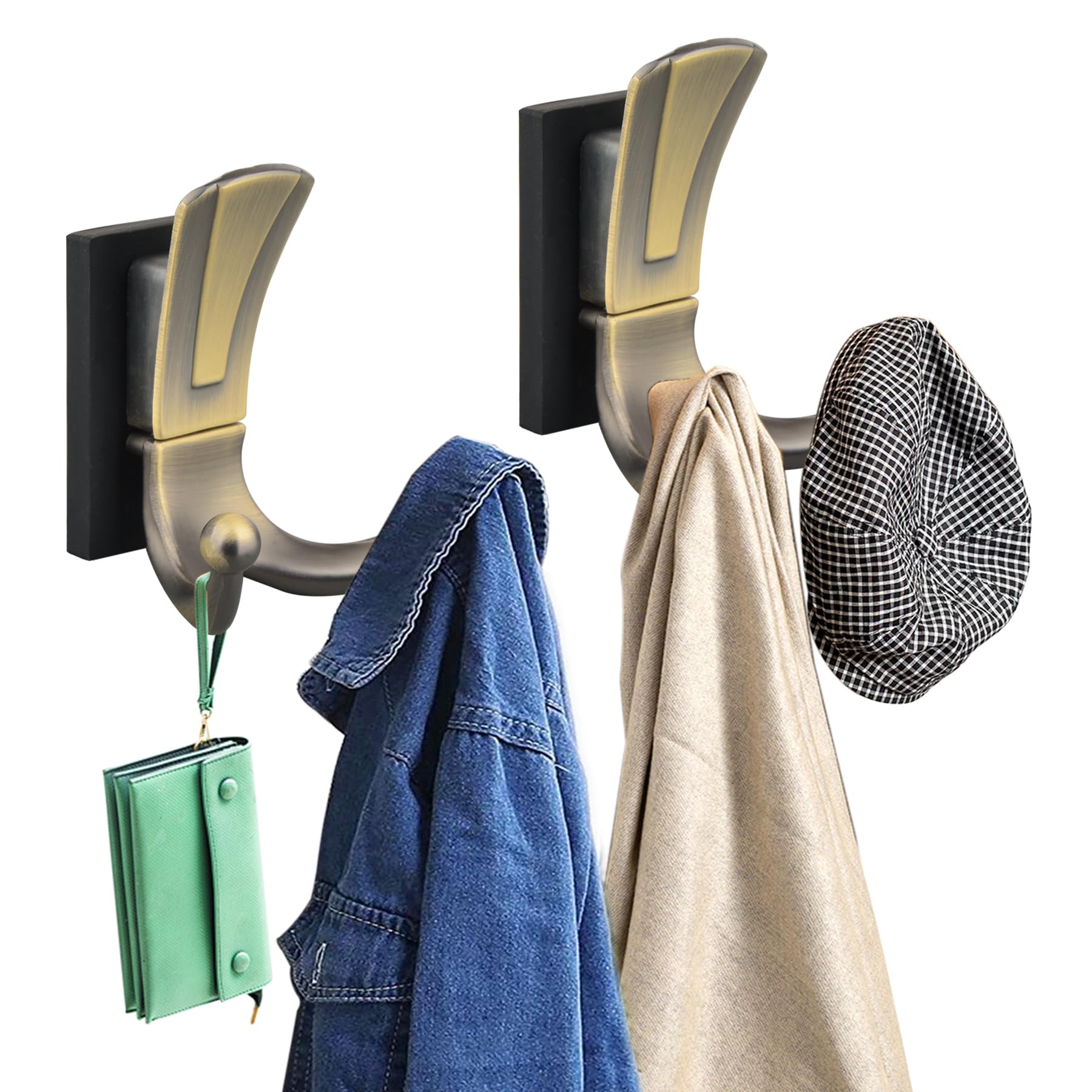 Amazon.com: MUTUACTOR Magnetic Coat Hooks Heavy Duty,2PCS Anti-Slip Multi-Hooks Strong Magnetic ...