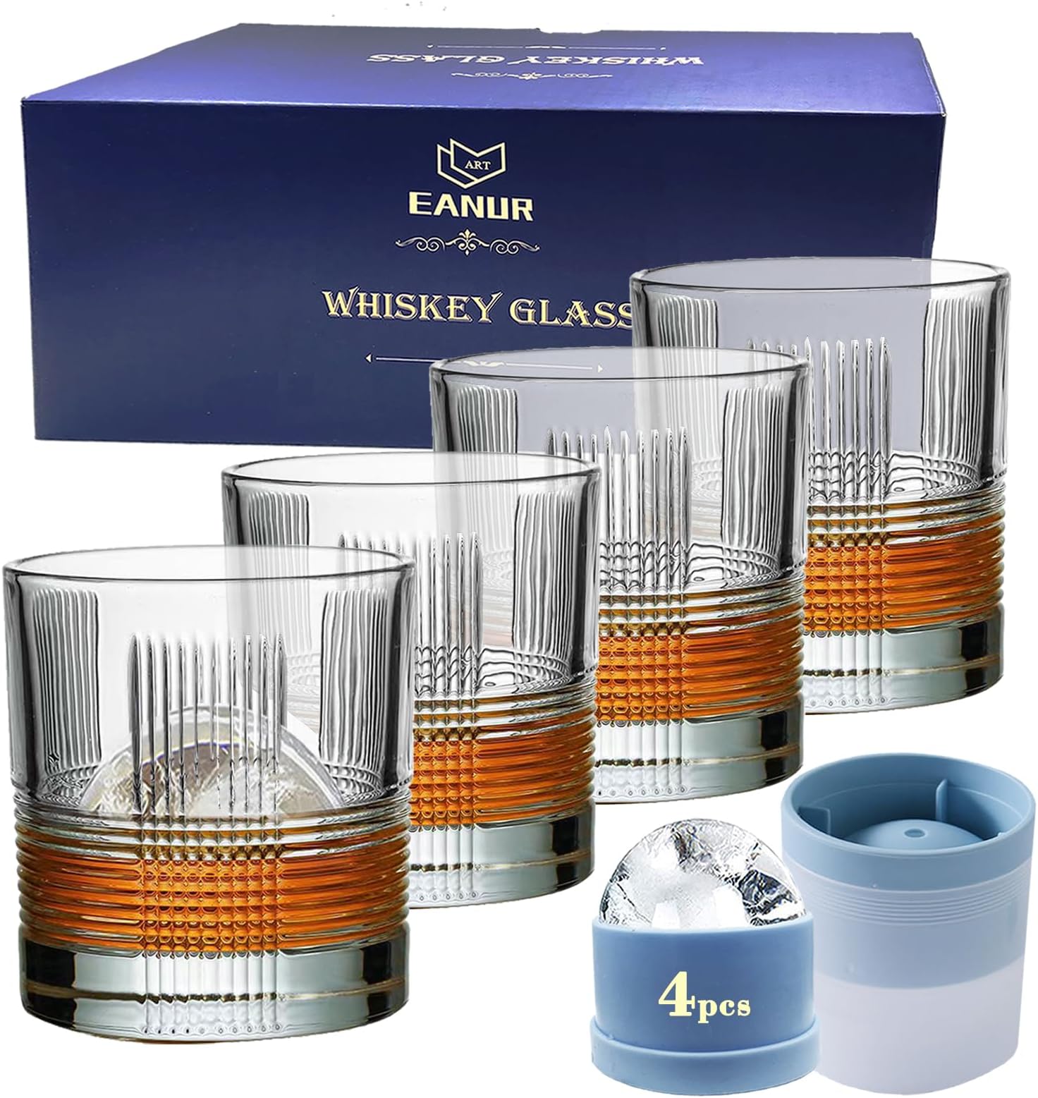 Amazon.com: REGAL TRUNK & CO. | Whiskey Glass Set - 2 10oz Old ...