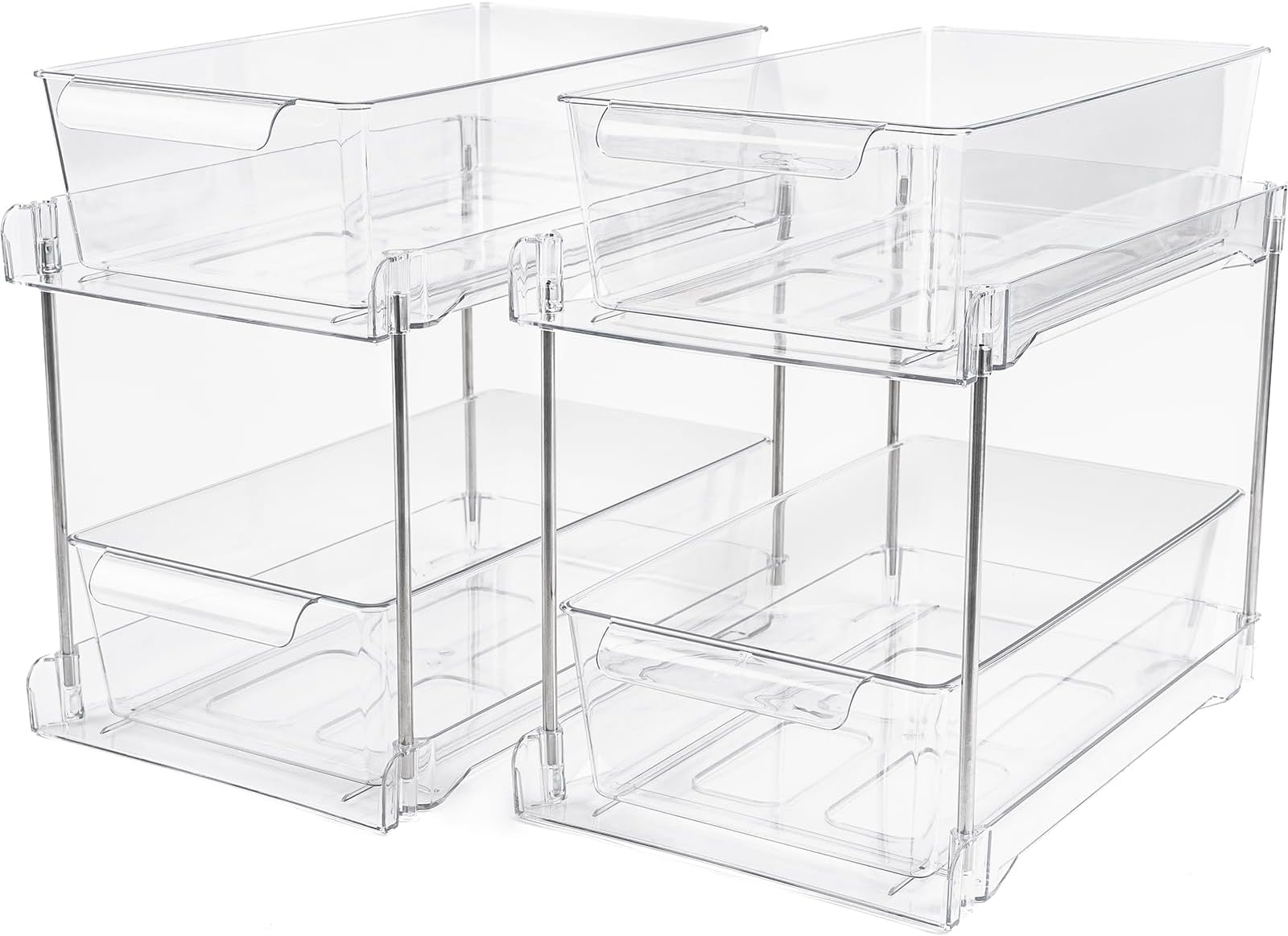 Amazon.com: WDPUCHU Stackable 2 Tier Storage Organizer With Dividers ...