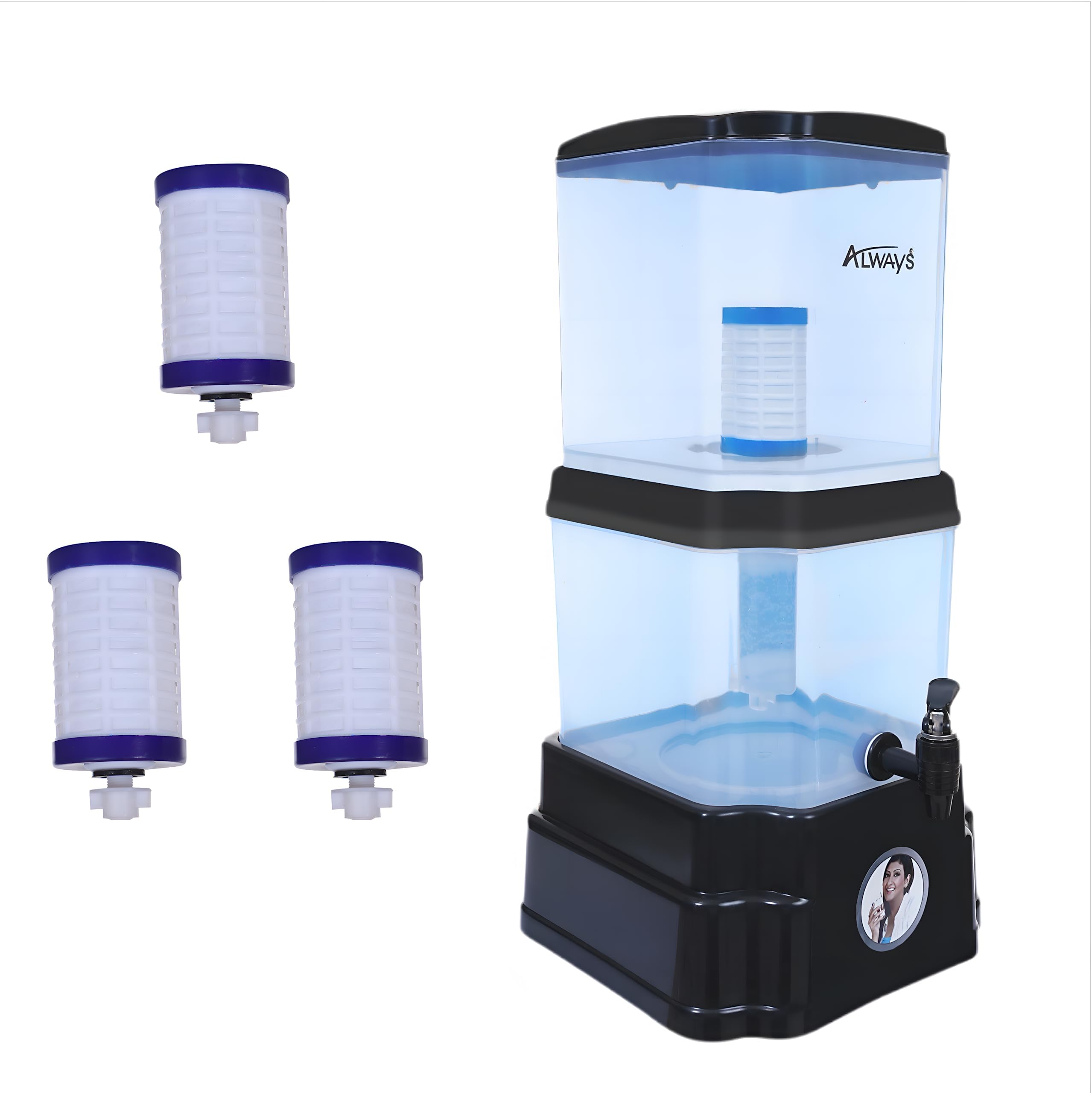 Always Gravity based Water mineral Filter And Purifier +3 extra Dust ...