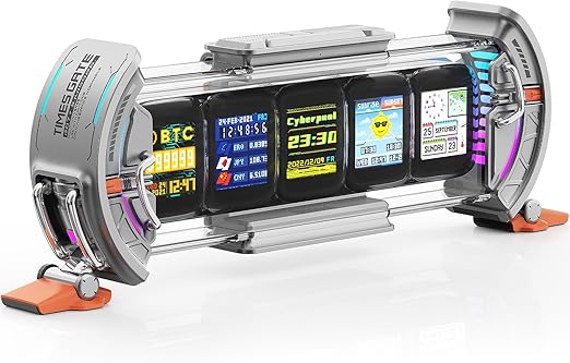 Amazon.com: Divoom Times Gate - Cyberpunk Gaming Setup Digital Clock ...