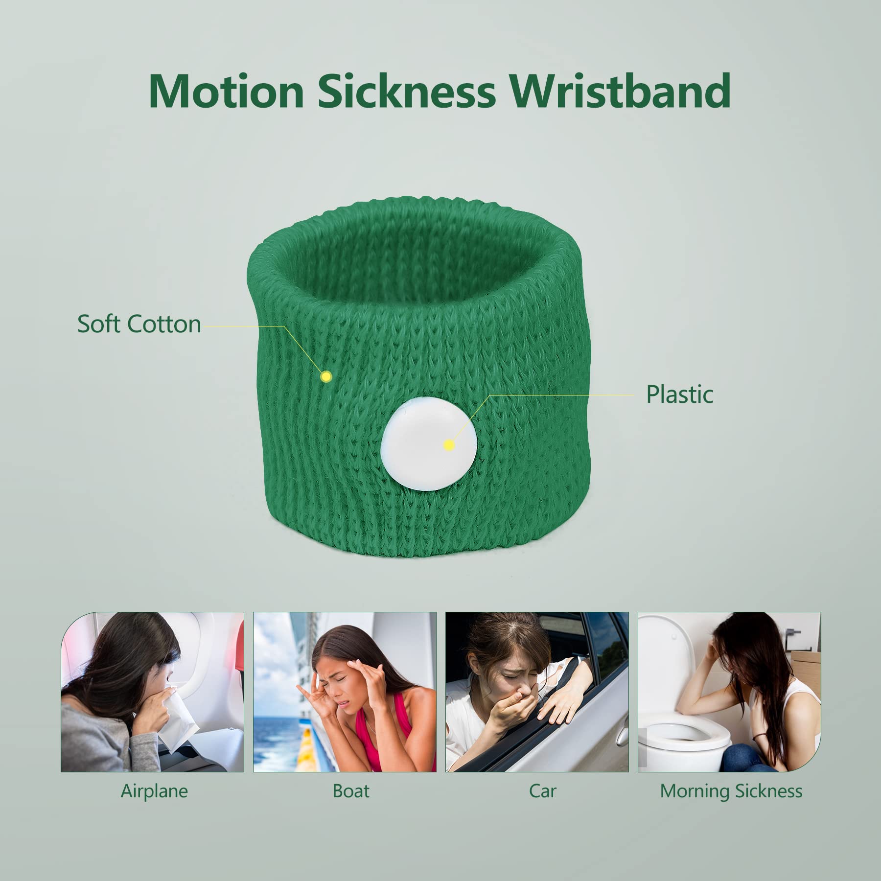Snapklik.com : Motion Sickness Wristband, Anti-Nausea Acupressure Wrist ...