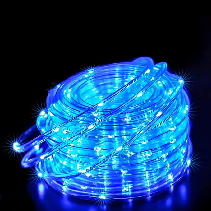 Amazon.com: JMEXSUSS 200 LED Rope Lights Indoor Outdoor, Blue Rope ...