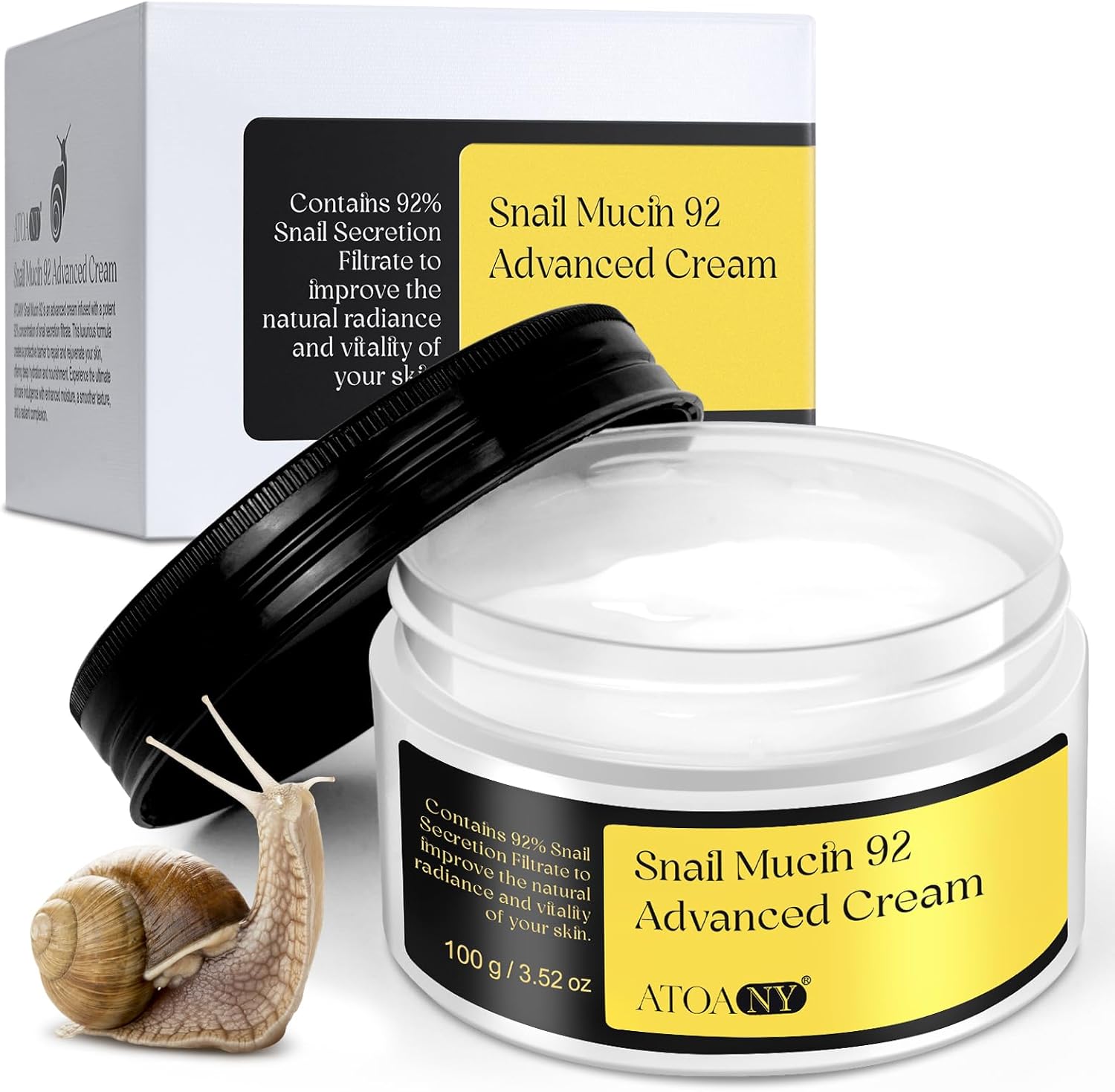 Snail Mucin Cream - Advanced Snail 92 All In One Cream, Snail Collagen ...