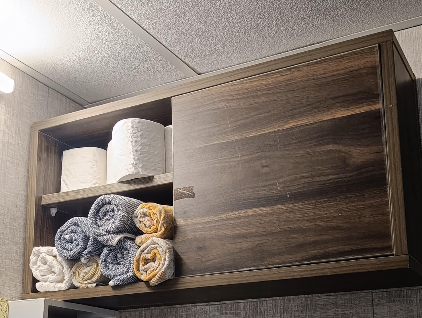 Woodenbells Cluster Wall Mount Kitchen Cabinet in Dark Acazia Colour ...