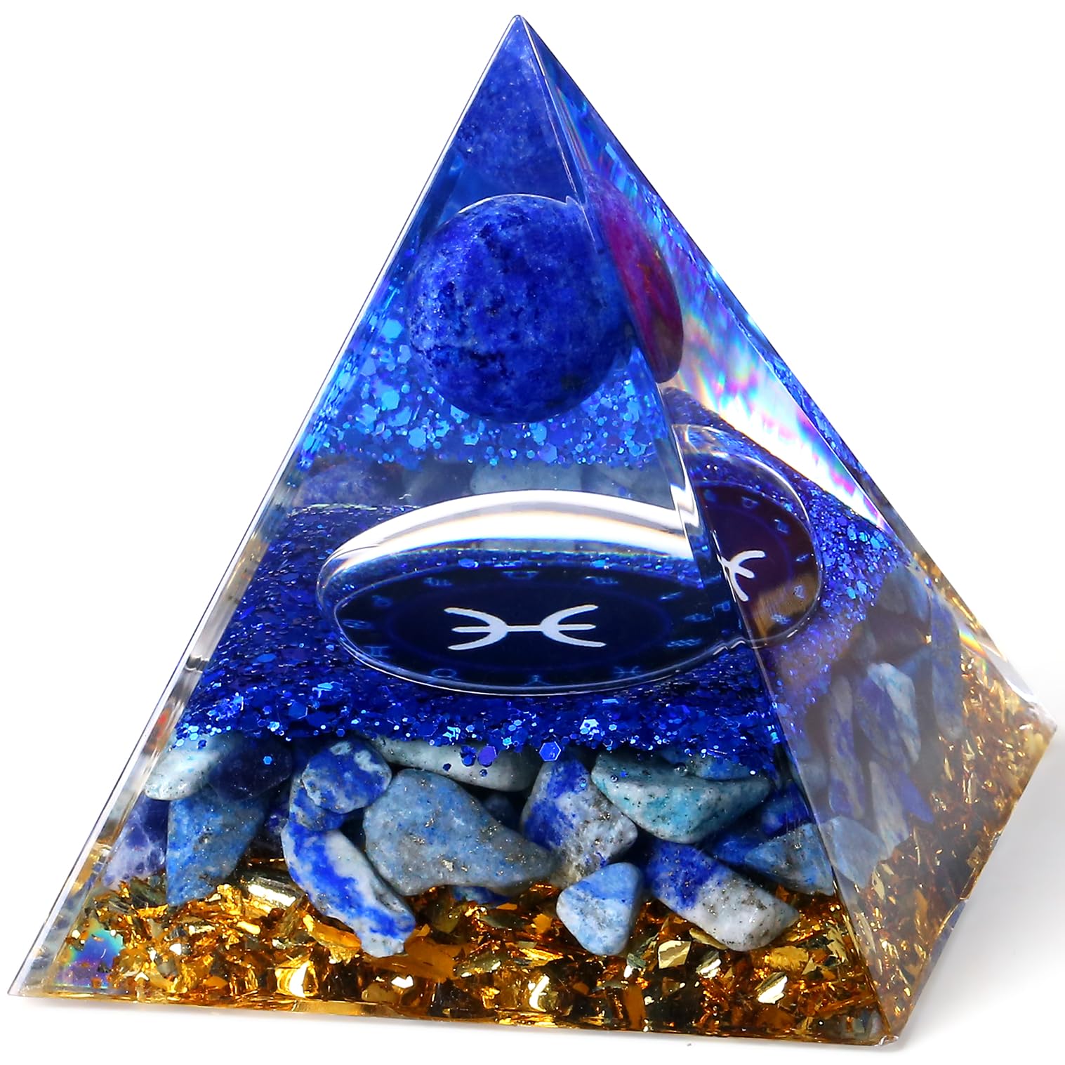 Amazon.com: YATOJUZI 12 Zodiac Orgone Pyramid Pisces Zodiac Healing ...