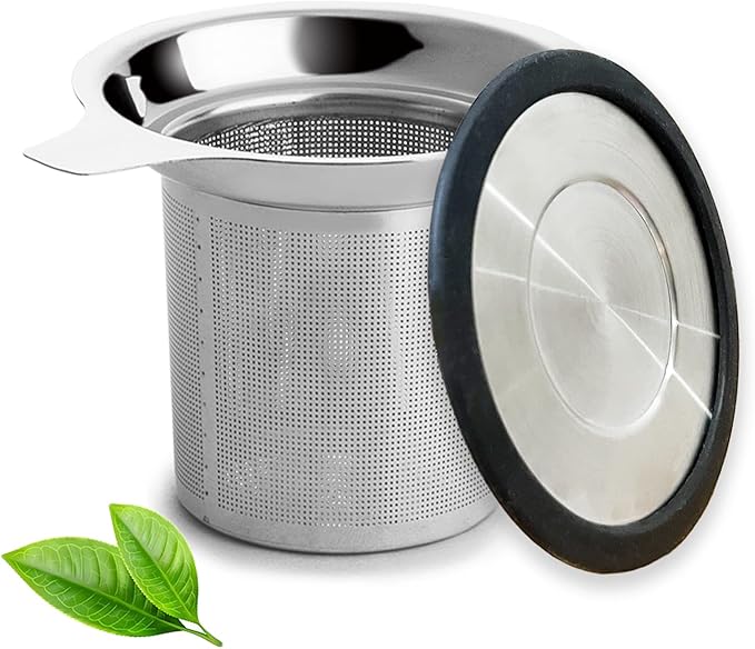 Amazon.com: Tea Infuser, Extra Fine Mesh Tea Strainer with Silicone Lid ...