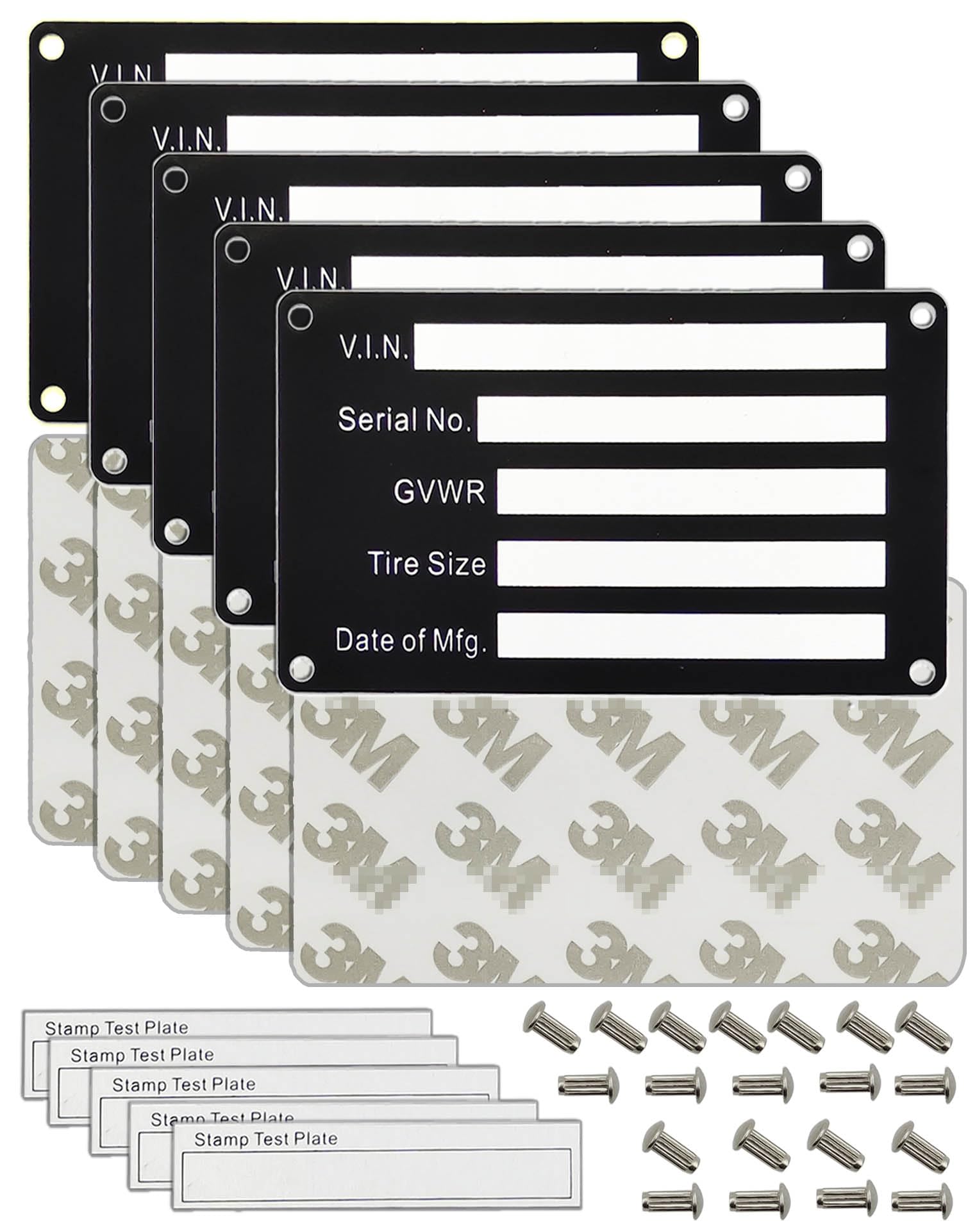 Amazon.com: Trailer VIN ID Plate Data TAG Blank Model Identification ...
