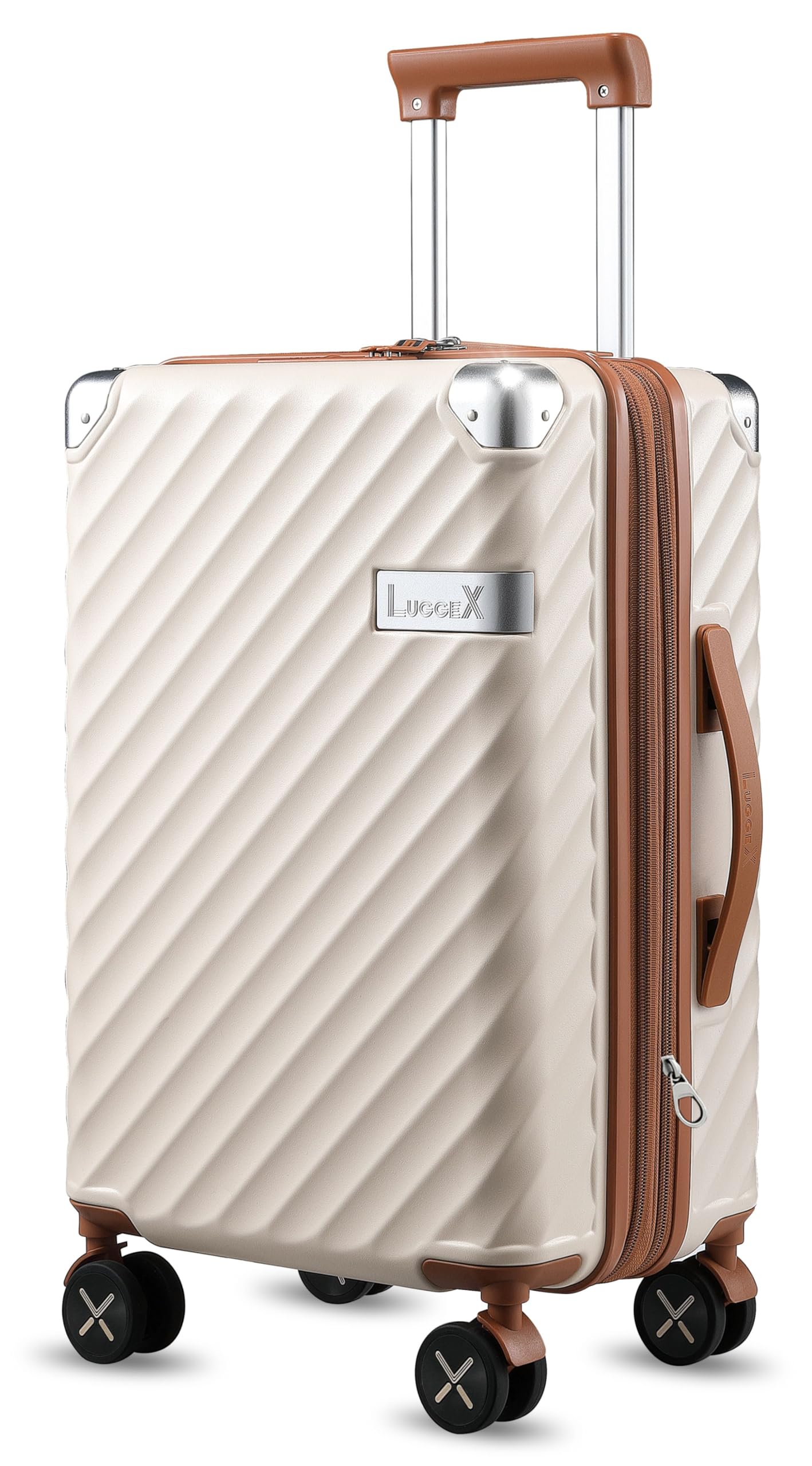 LUGGEX Carry On Luggage for Airplanes, Polycarbonate Expandable Hard ...