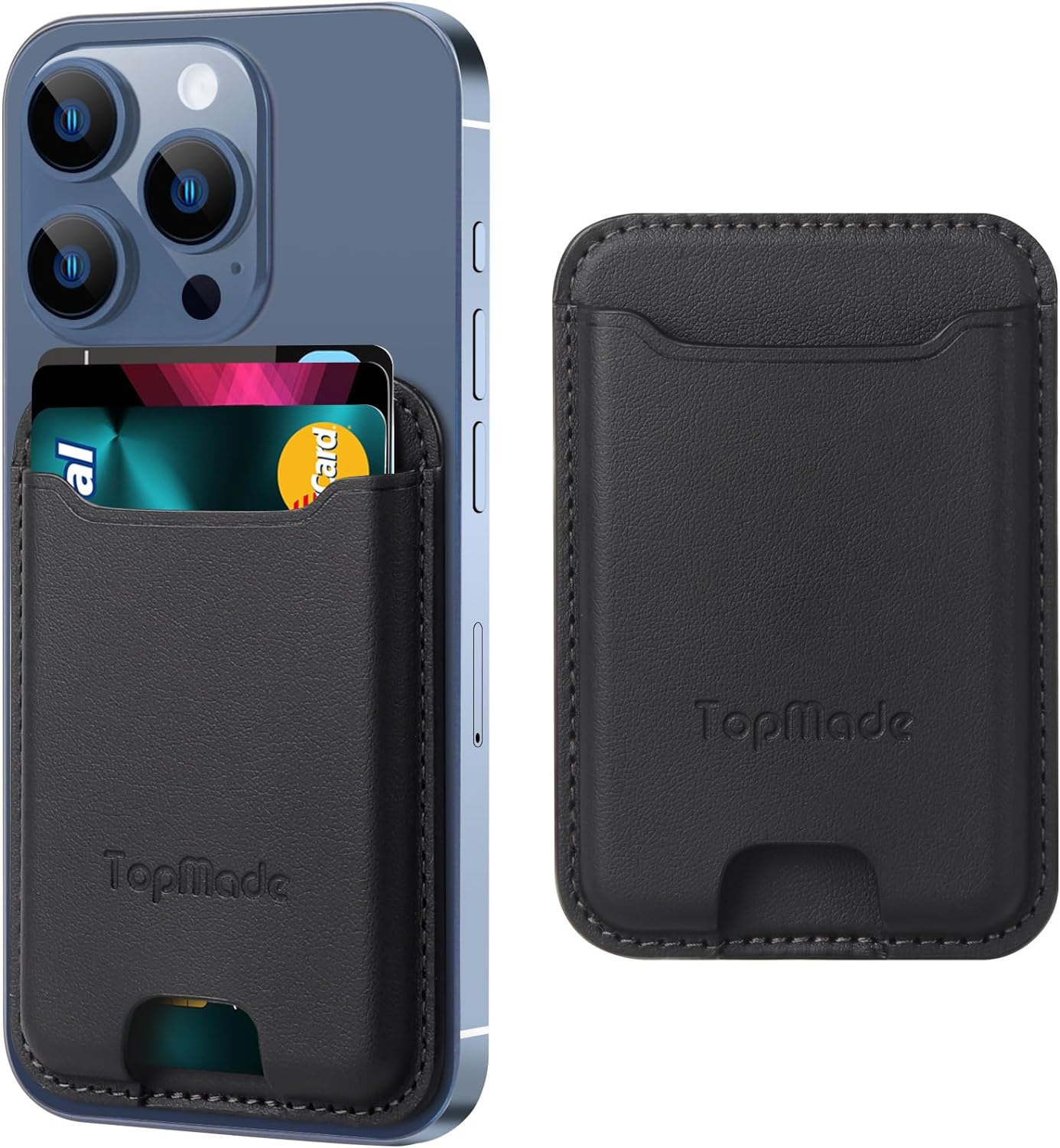 Amazon.com: TopMade Phone Card Holder, Premium Leather Phone Wallet ...