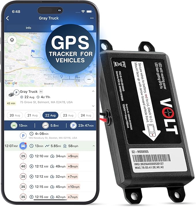 Brickhouse GPS Tracker for Vehicles - Livewire Volt 4G LTE Wired Car ...