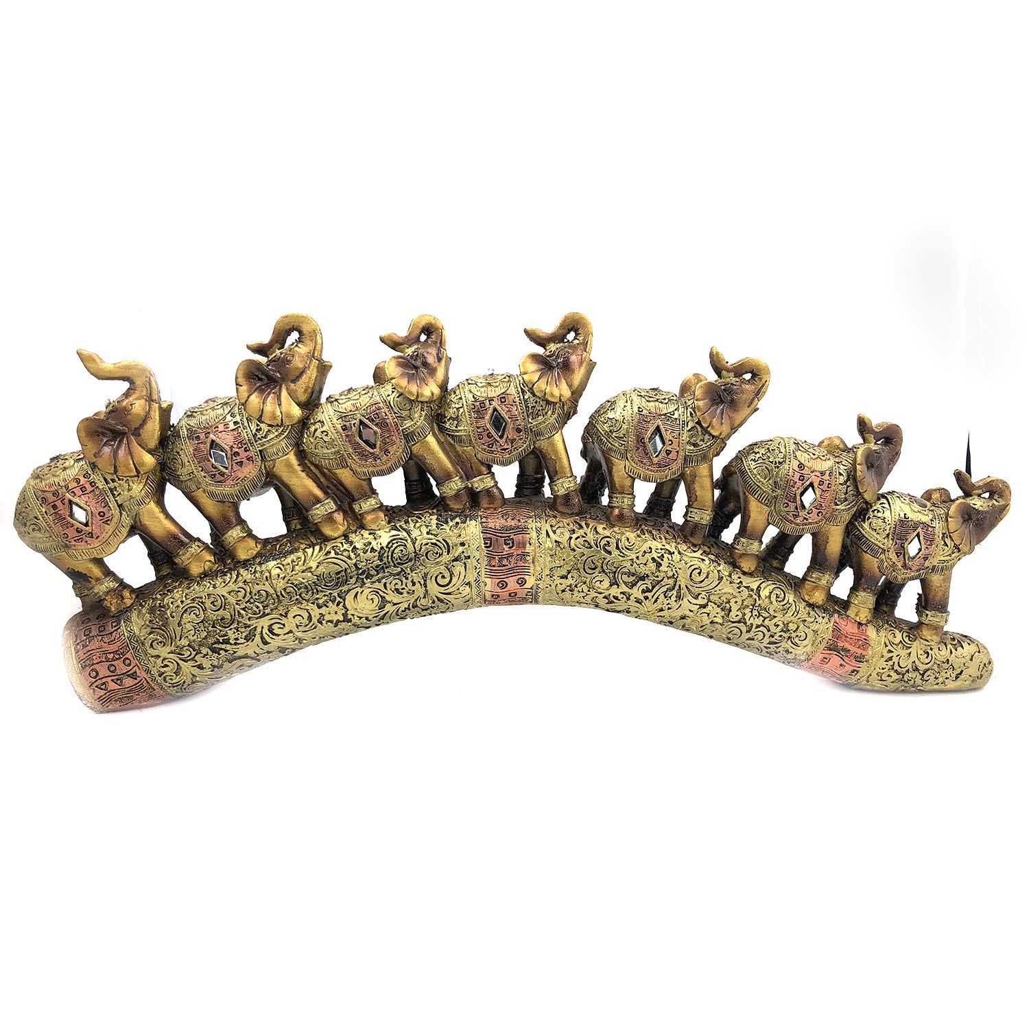 Buy Deep Ganesh Arts Elephant Group Artifact Showpiece Figurine. Online ...