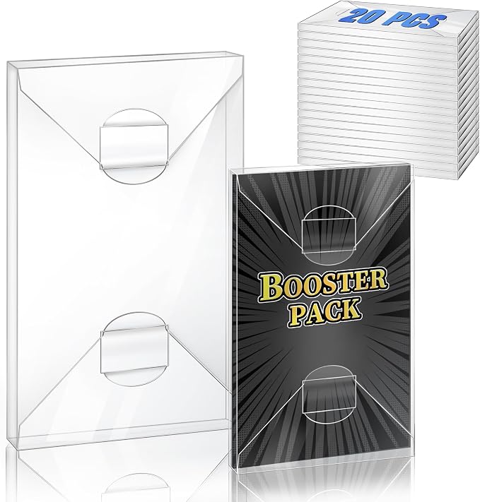Amazon.com: 20-Pack Booster Pack Protector Storage Booster Pack Sleeves ...