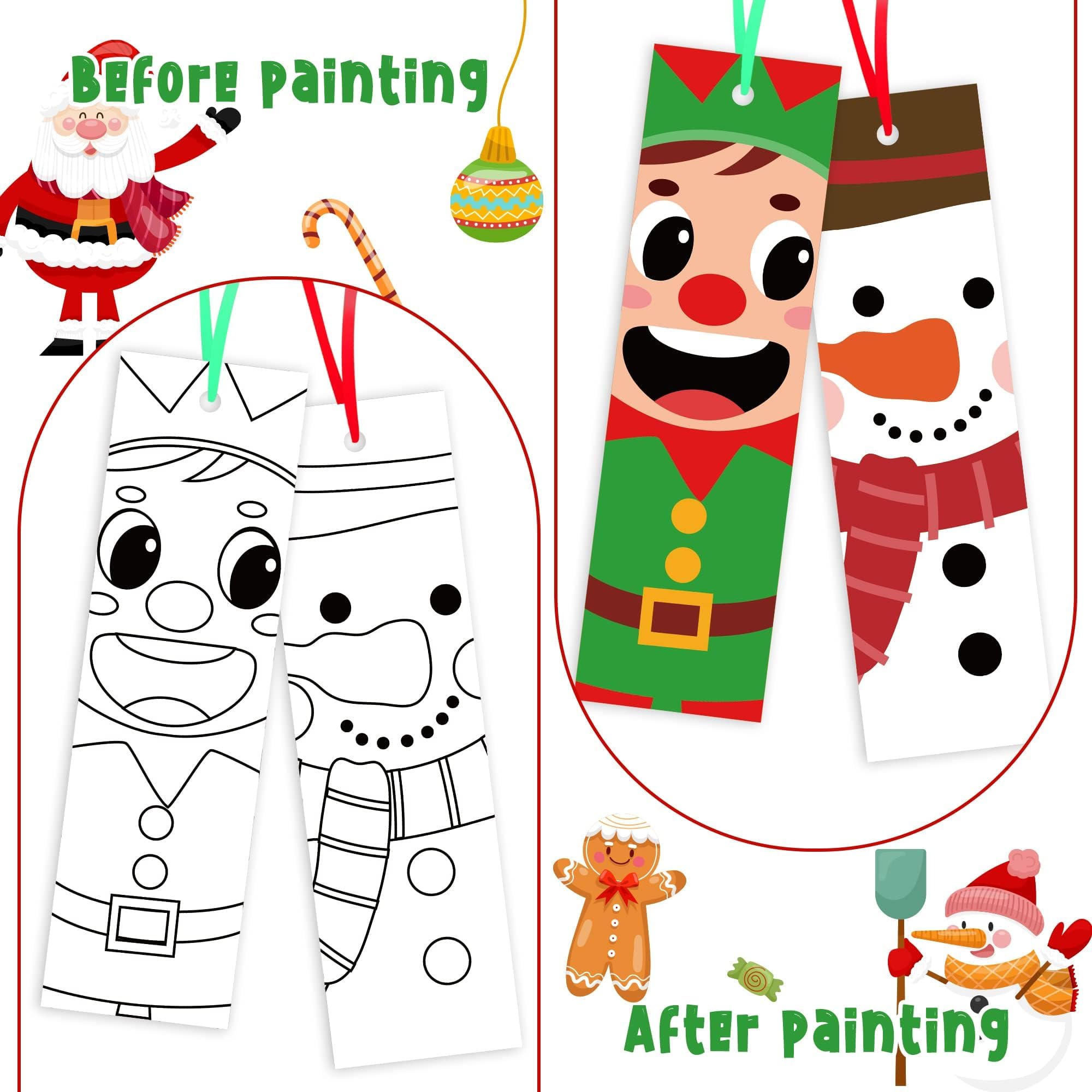 Snapklik.com : Christmas Santa DIY Bookmarks - 75pcs Christmas Color ...