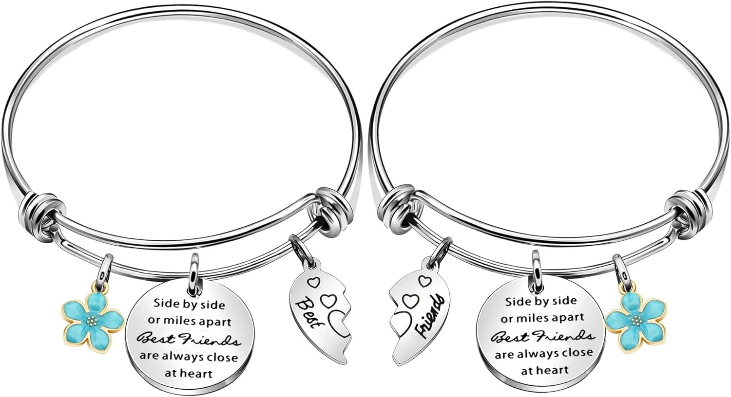 Amazon.com: Maxforever 2Pcs Friendship Gifts Best Friends Forever Charm ...