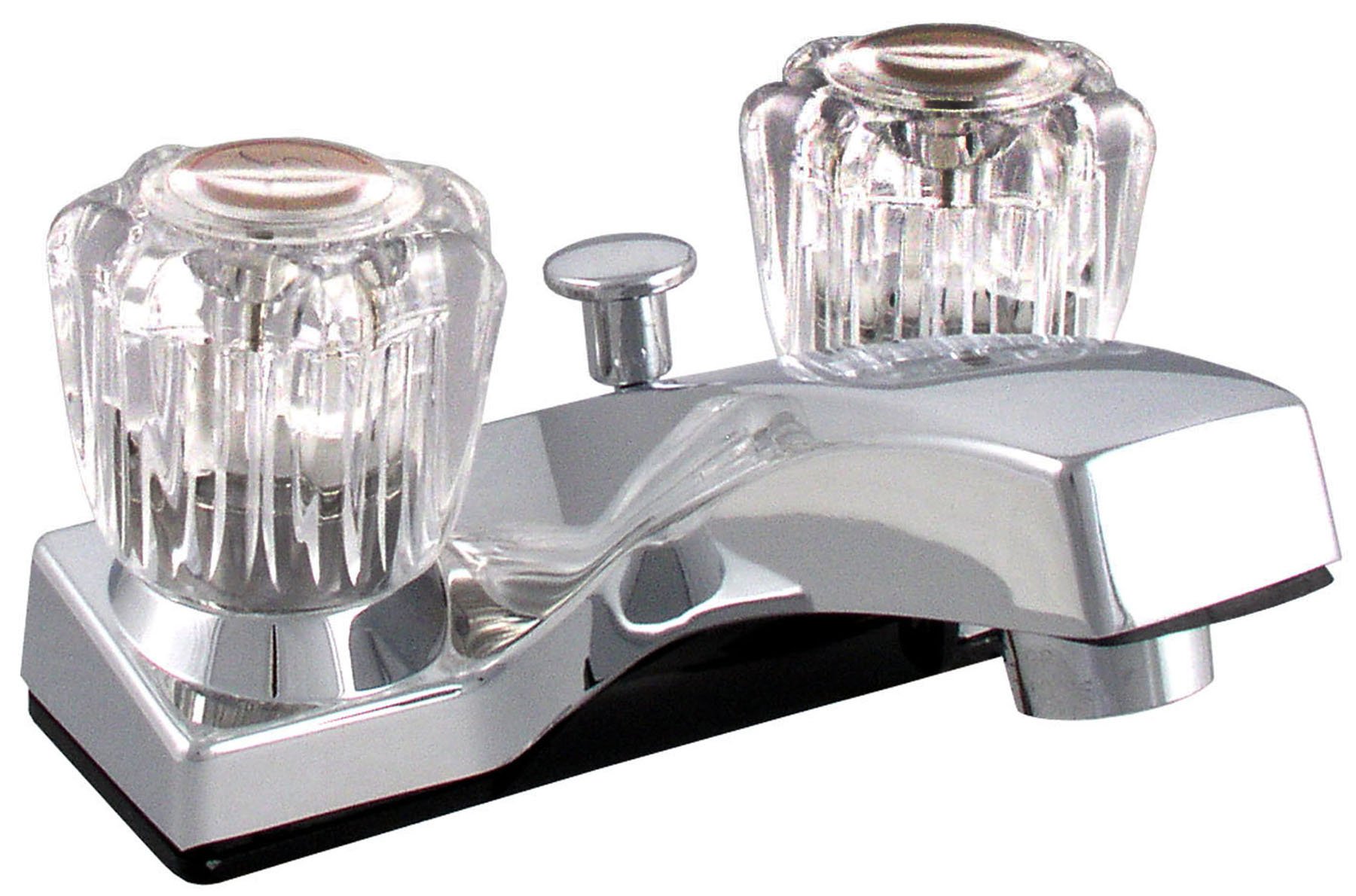 LDR 012 4105CP Lavatory Faucet, Dual Acrylic Handle Faucet with Pop Up ...