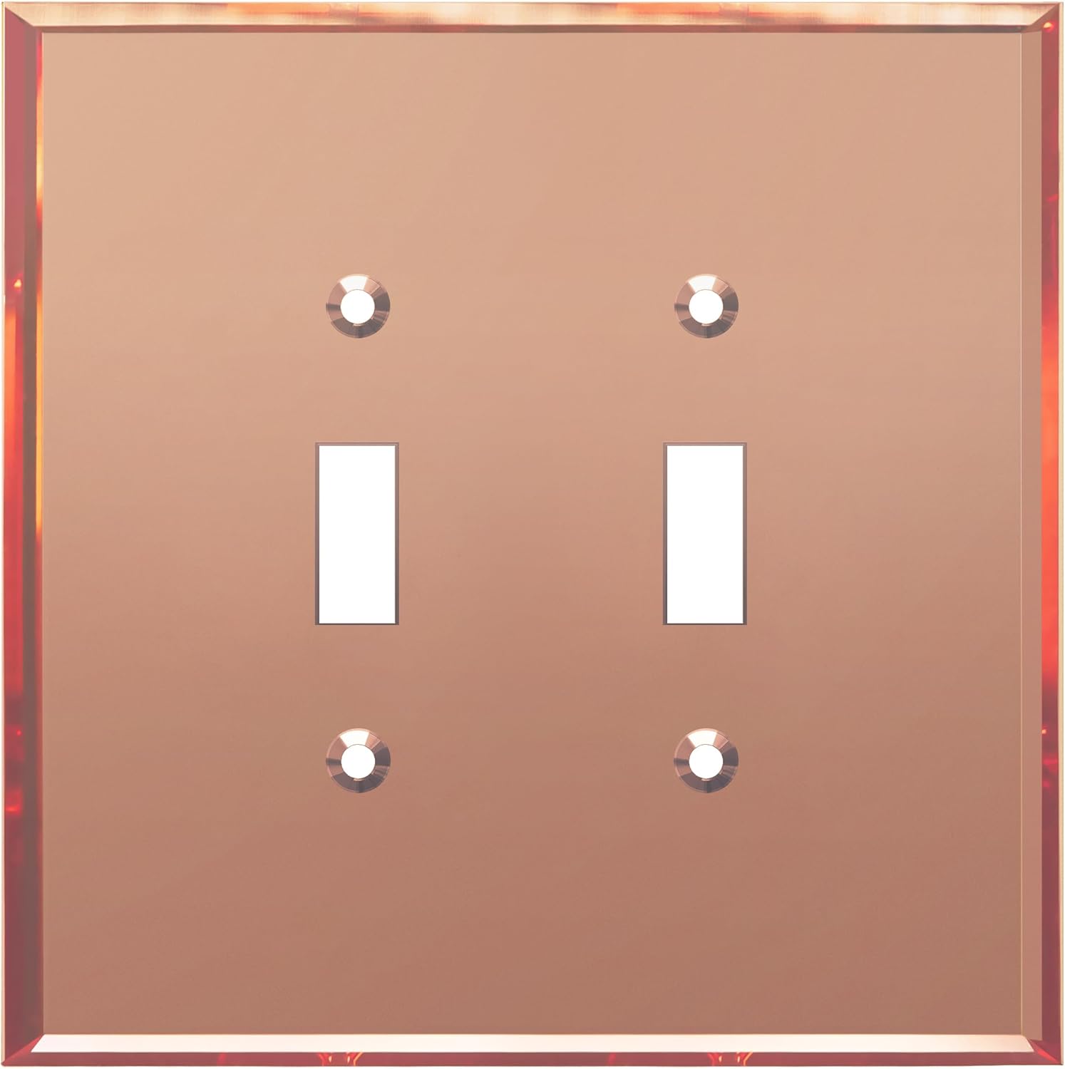 LIDER Double Toggle Switch Acrylic Wall Plate, Mirrored Dual Light ...