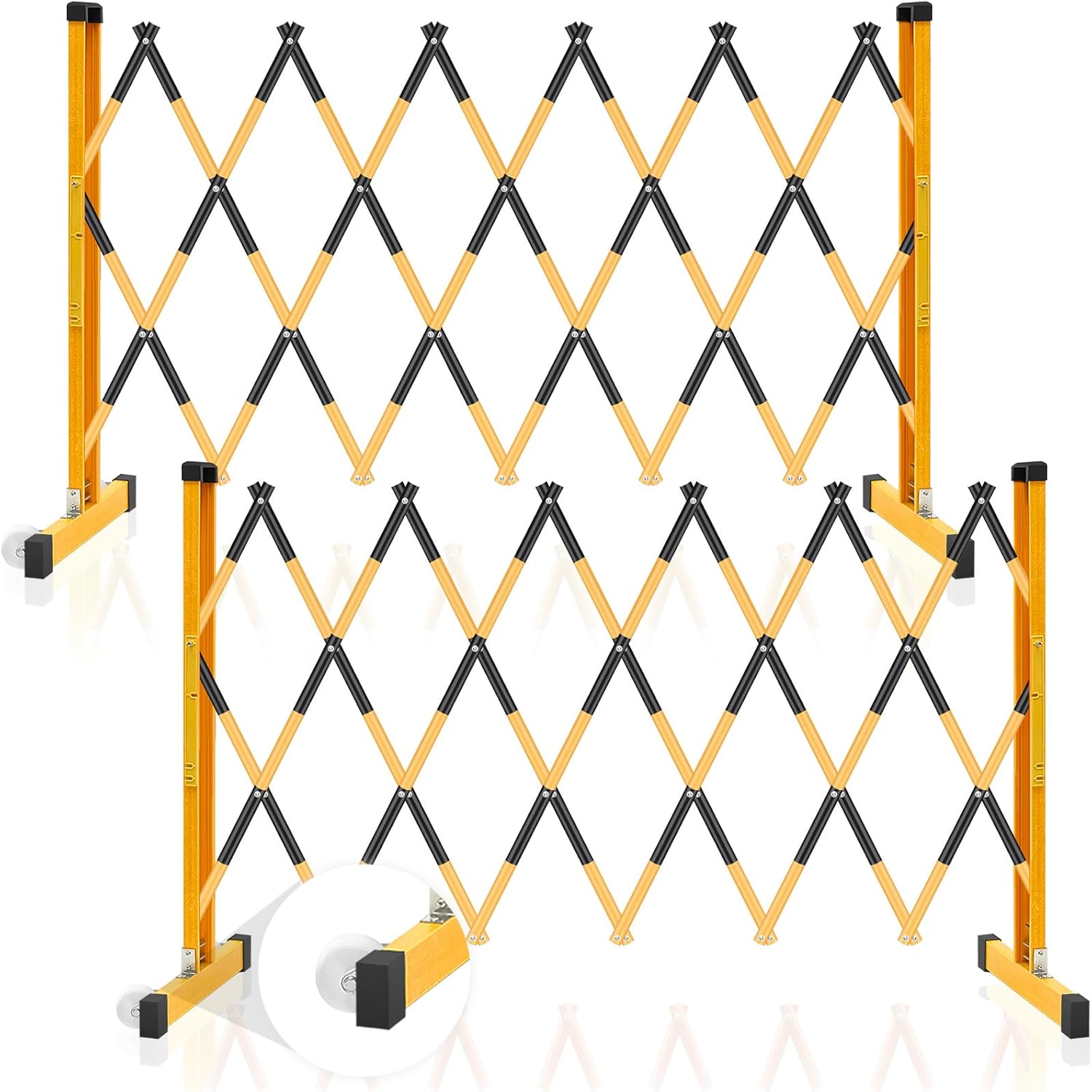 Amazon.com: Blulu 2 Pack Expandable Metal Barricade Mobile Safety ...