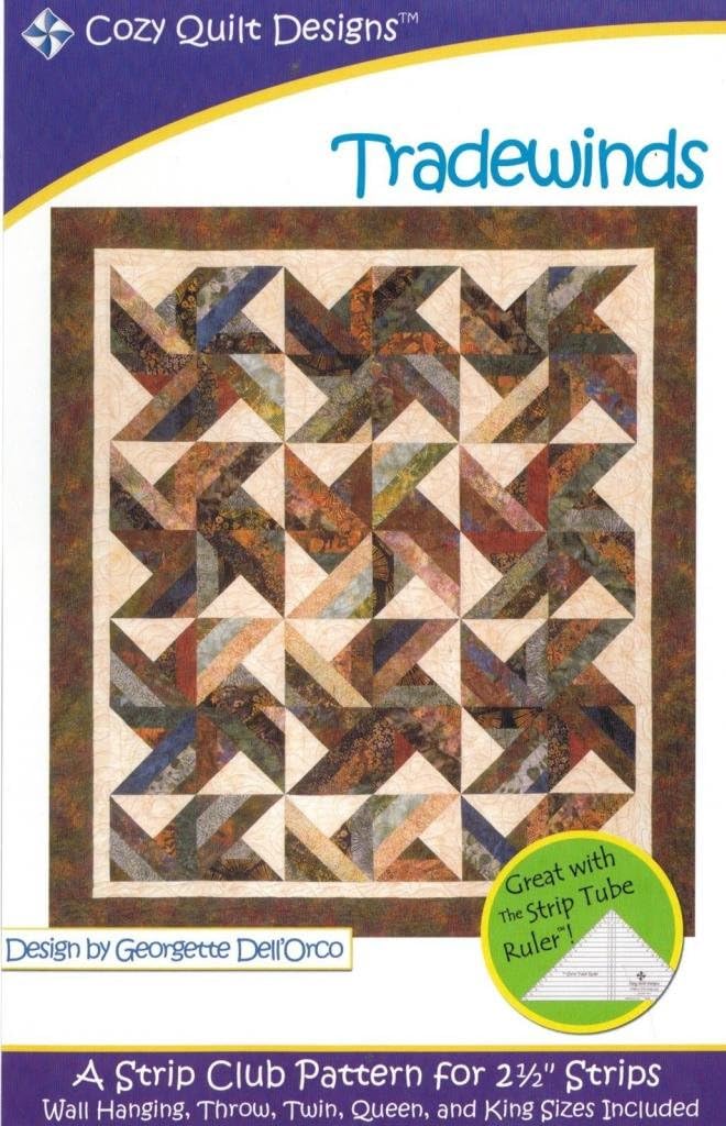 Amazon.com: Trade Winds Tradewinds Quilt Pattern, Jelly Roll 2.5 Inch ...