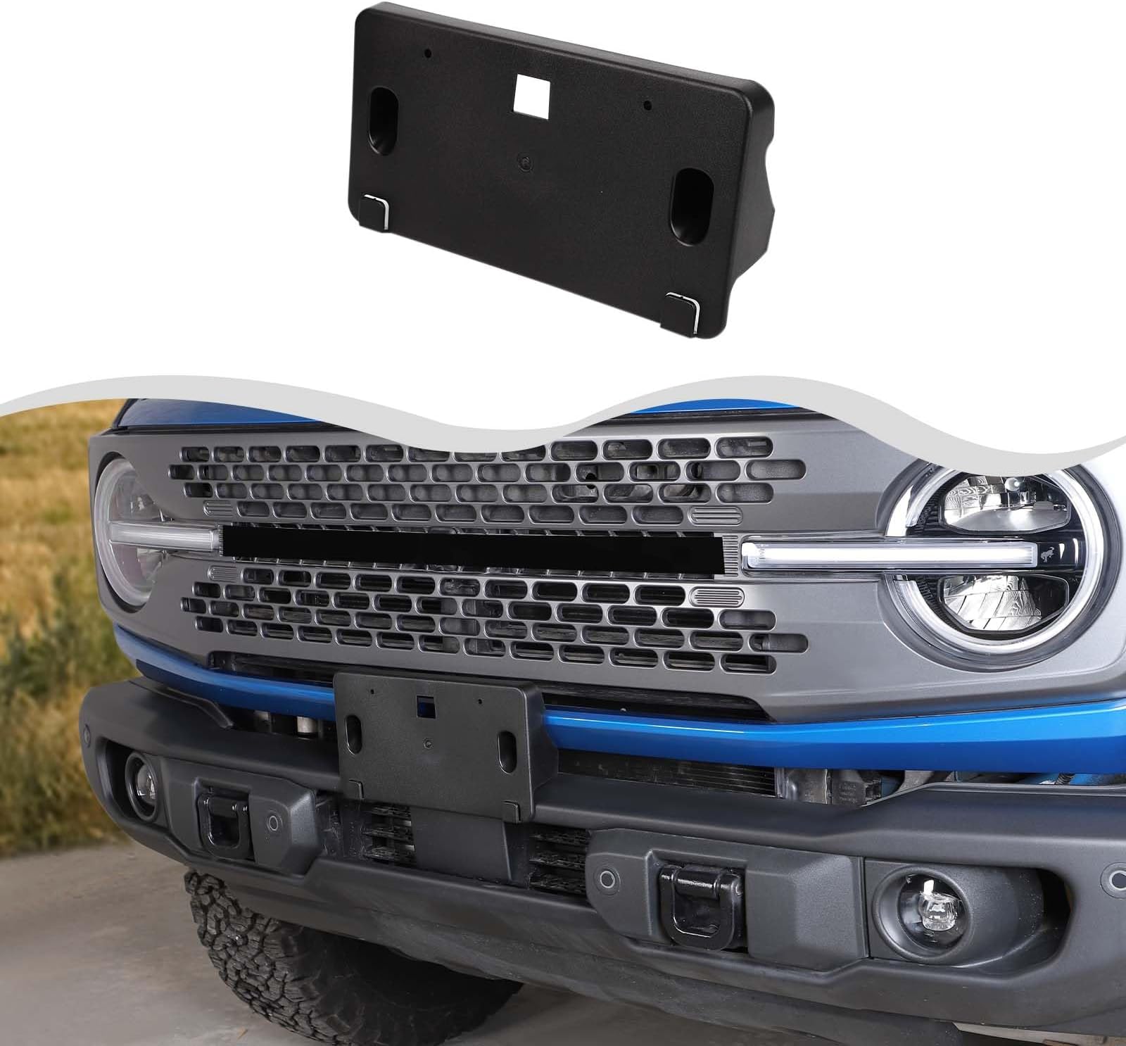 Amazon.com: Front License Plate Holder Compatible with Ford Bronco 2021 ...