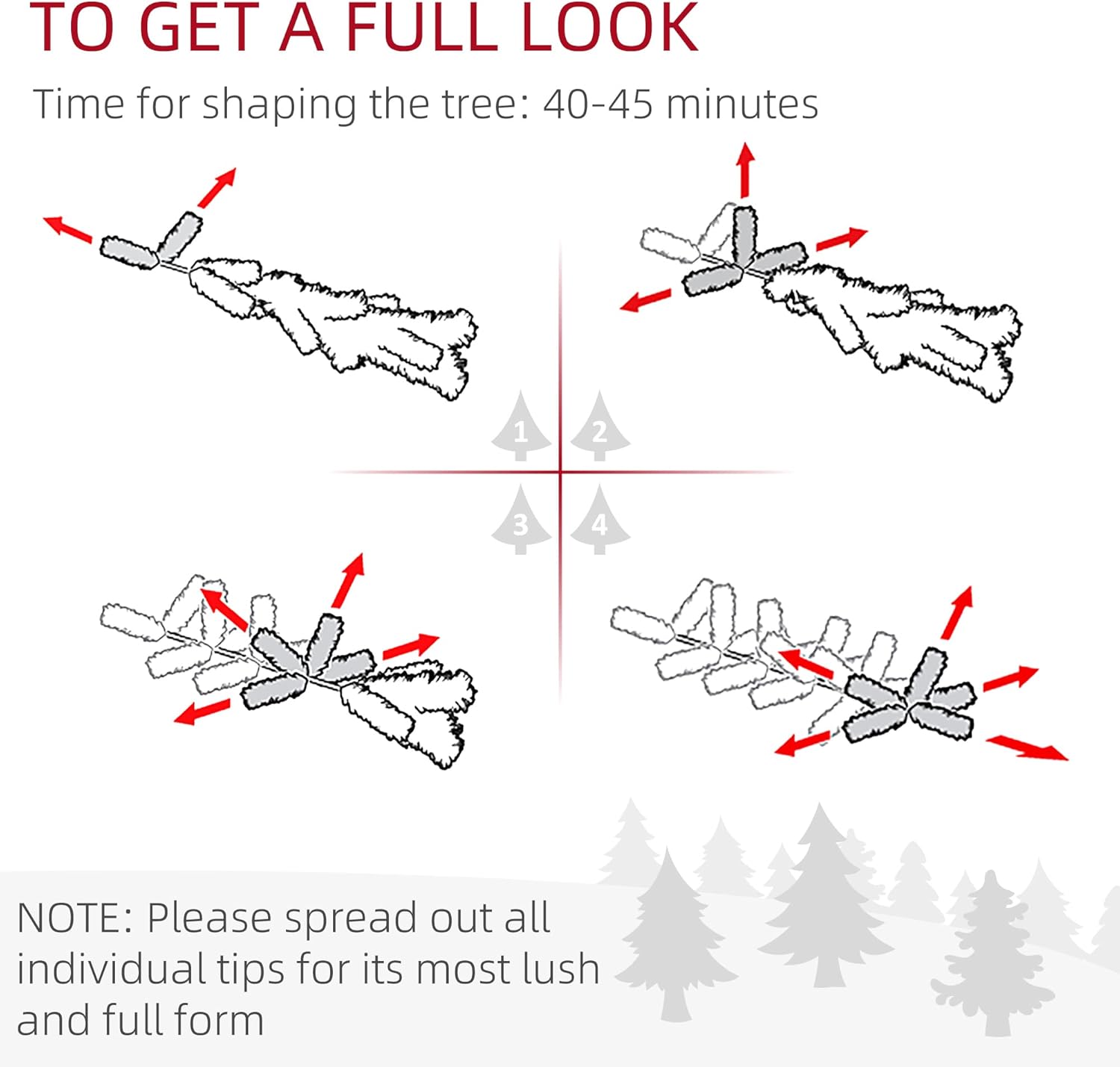 HOMCOM 9ft Unlit Snow-Flocked Slim Pine Artificial Christmas Tree User ...