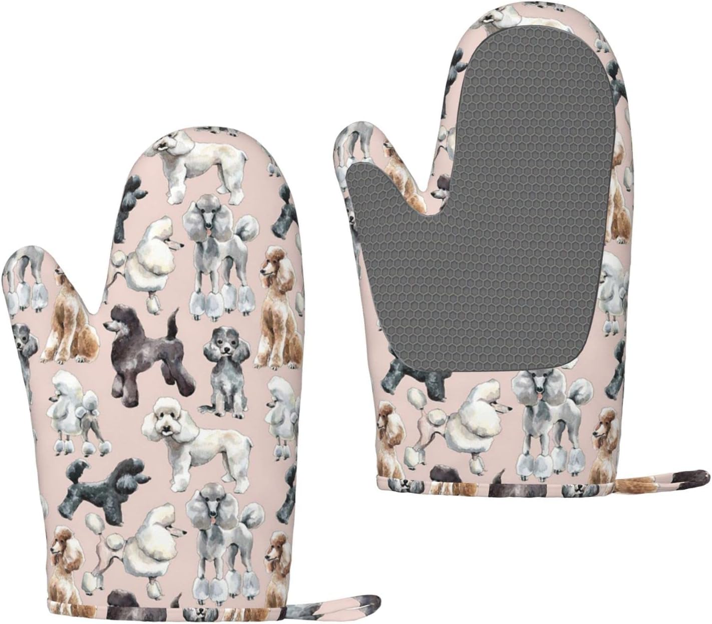 Amazon.com: 2Pcs Oven Mitts Sets,Oodles of Poodles,Kitchen Oven Glove ...