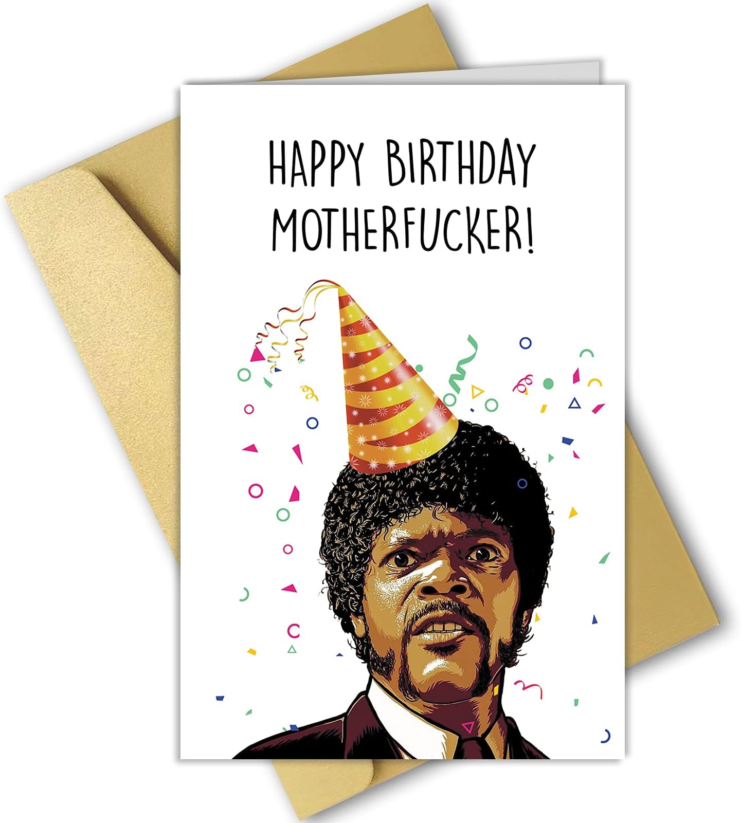 Amazon.com : OJsensai Funny Samuel L Jackson Birthday Card, Pupl ...