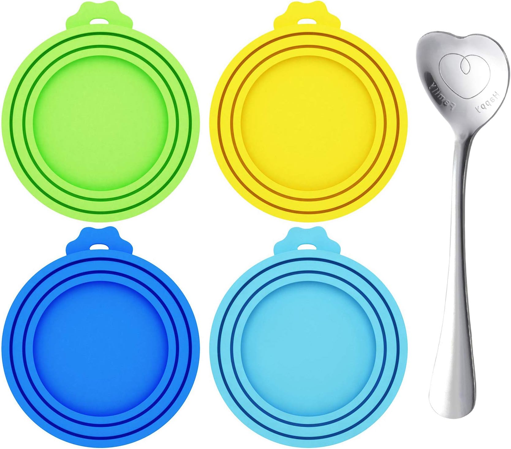 Amazon.com: Pet and Human Food Can Lids - 4 Pack - Stretchable Silicone ...