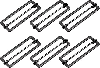 Amazon.com: uxcell Slides Buckles, Metal Rectangle Adjuster Slide ...
