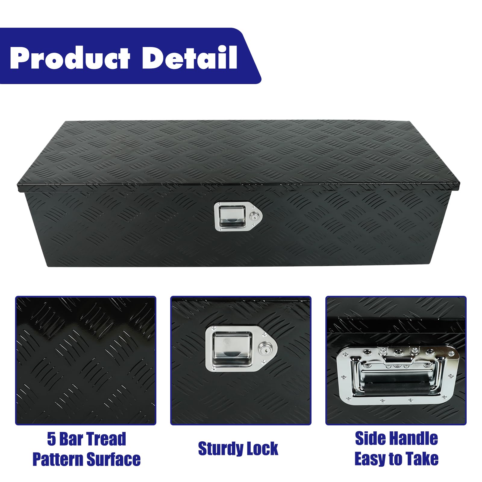 Snapklik.com : Bchsadvb 39"x13"x10" Inch Black Aluminum Pickup Truck ...