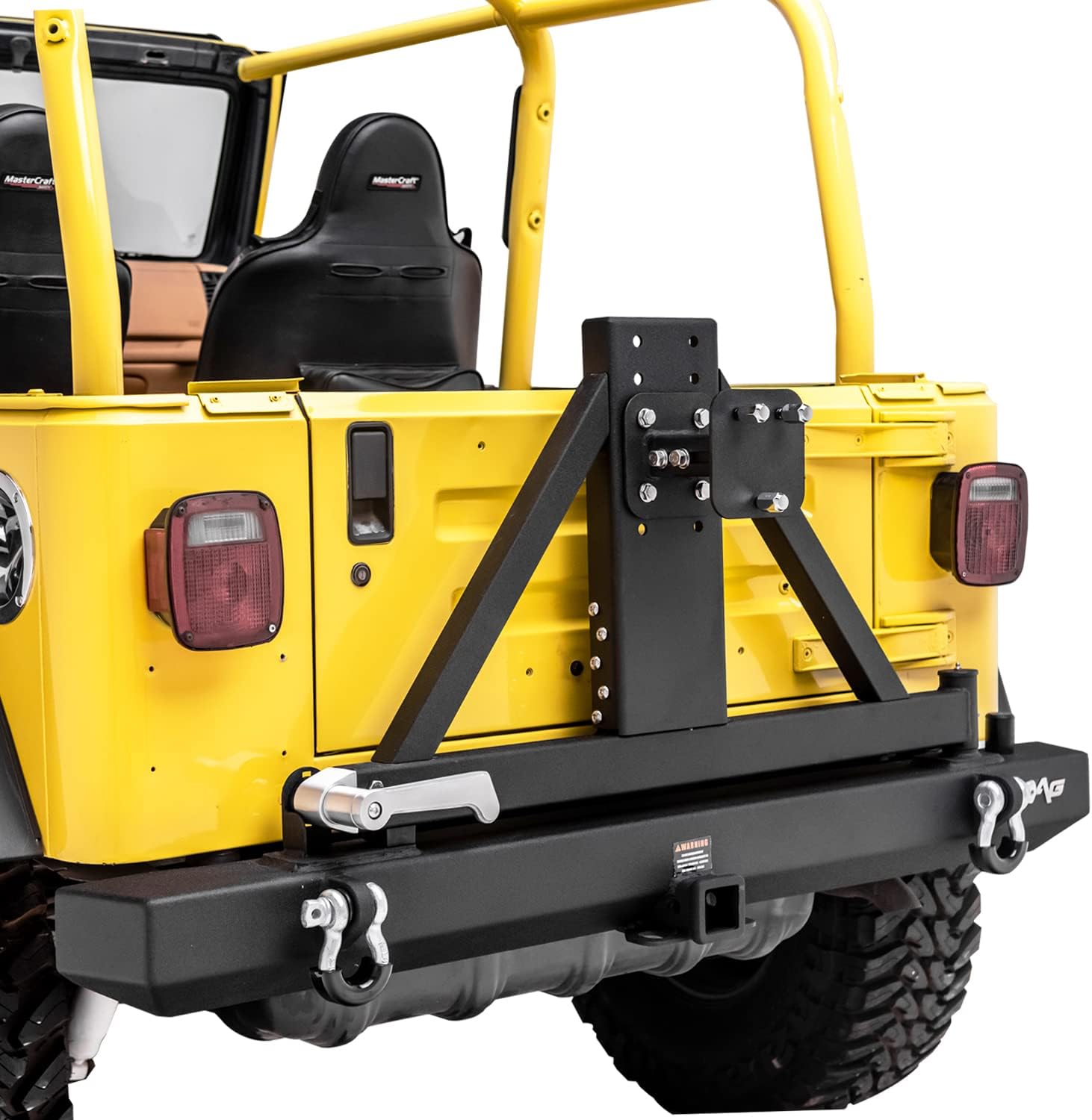 Amazon.com: TVXQ Rear Bumper with Tire Carrier & D-Ring Fits YJ & TJ ...