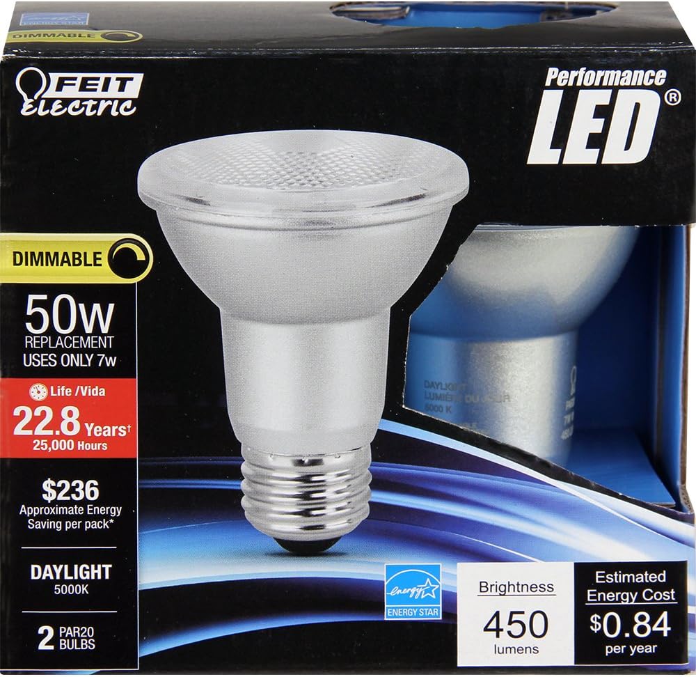 FEIT MR16GU10500/10KLED/6 500 Lumens 3000K MR16 Dimmable LED (6-Pack ...