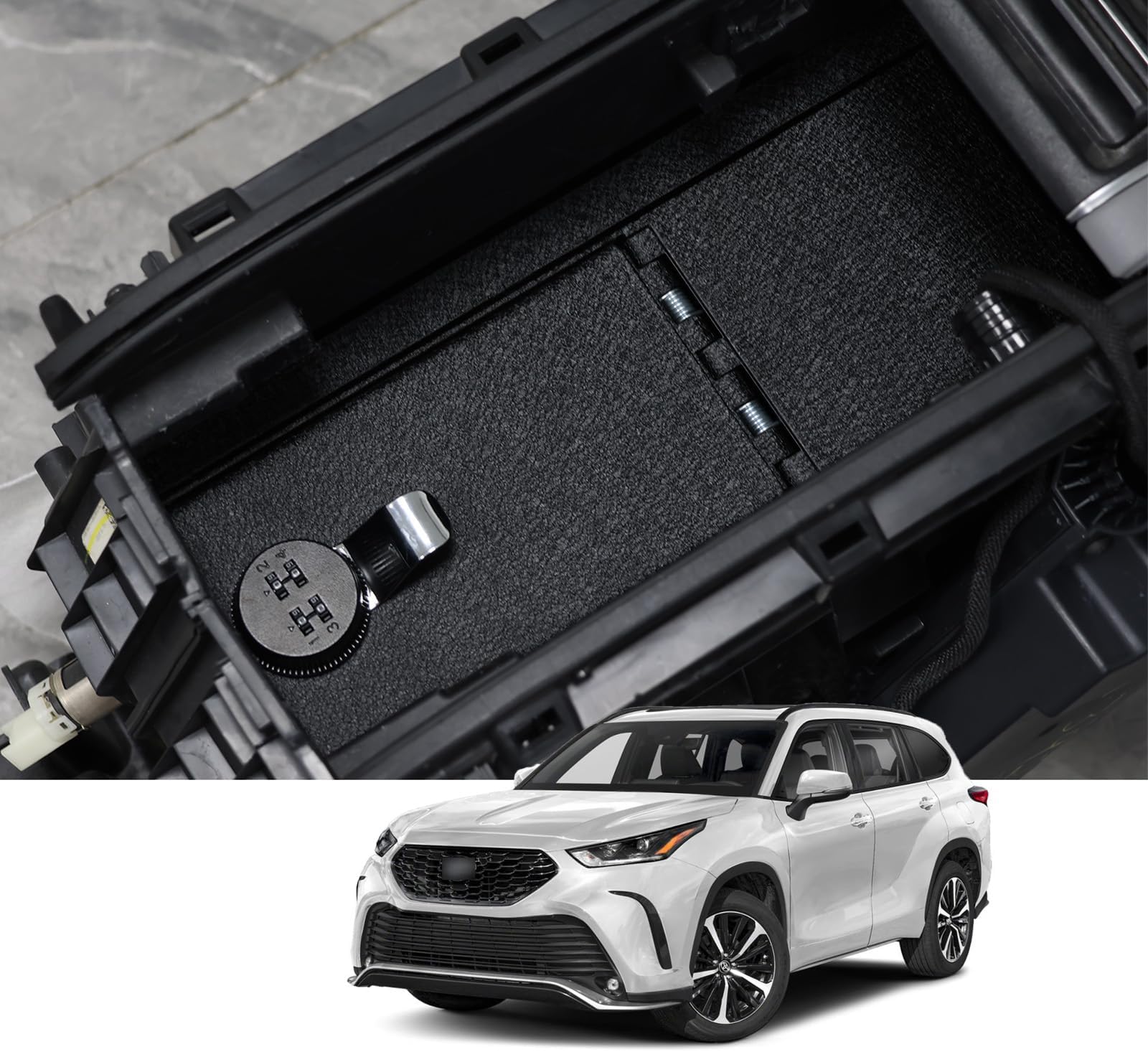 Amazon.com: Center Console Gun Safe Vault - WASAI Premium In-vehicle ...