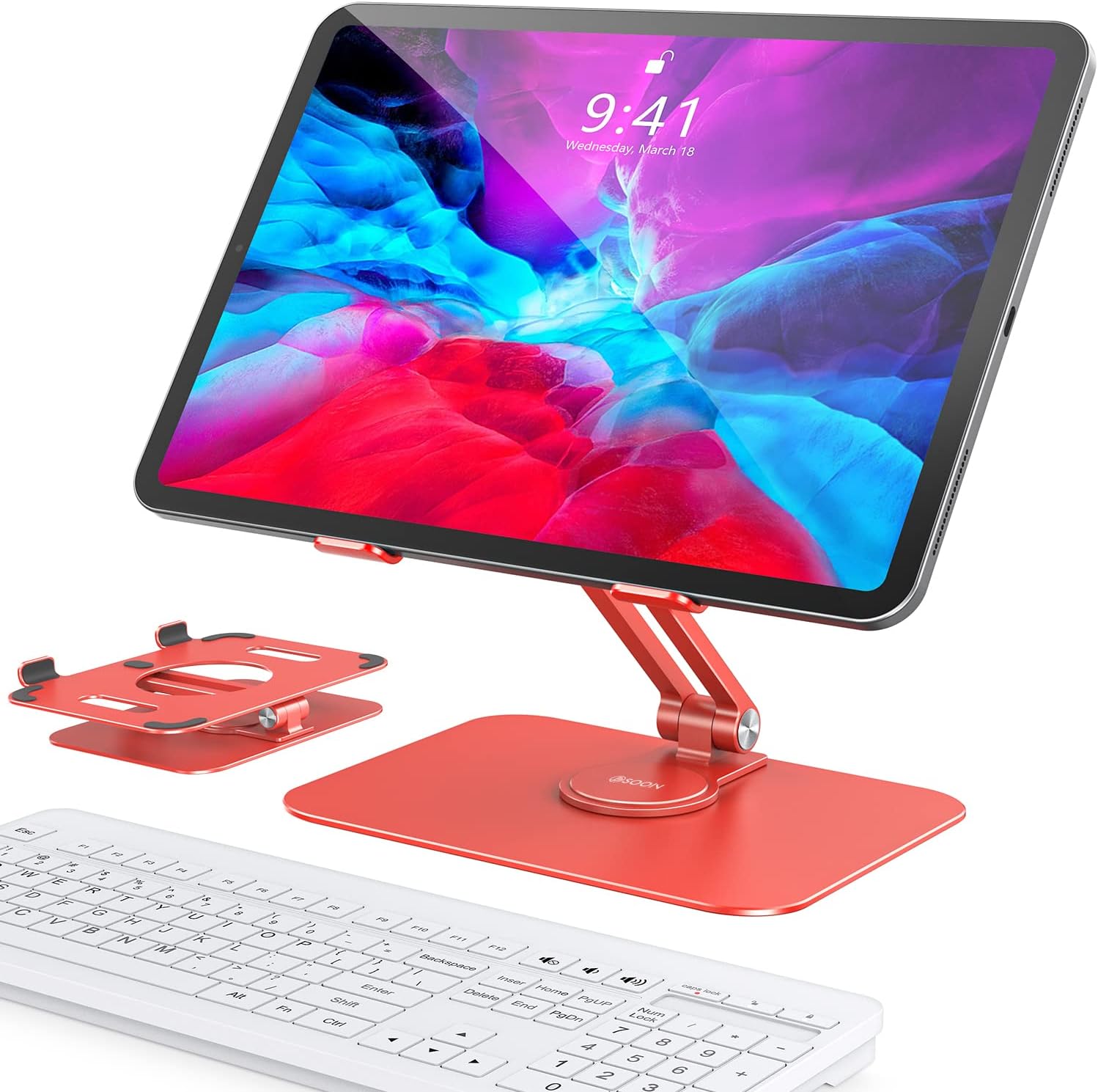 Amazon.com: Stouchi iPad Pro 12.9 Stand, 360°Tablet Swivel Base Stand ...
