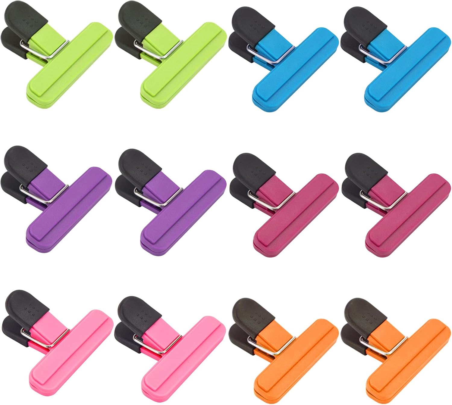 Amazon.com: OWLKELA Chip Clips, 12 Pack Colors Wide Open Bag Clips for ...