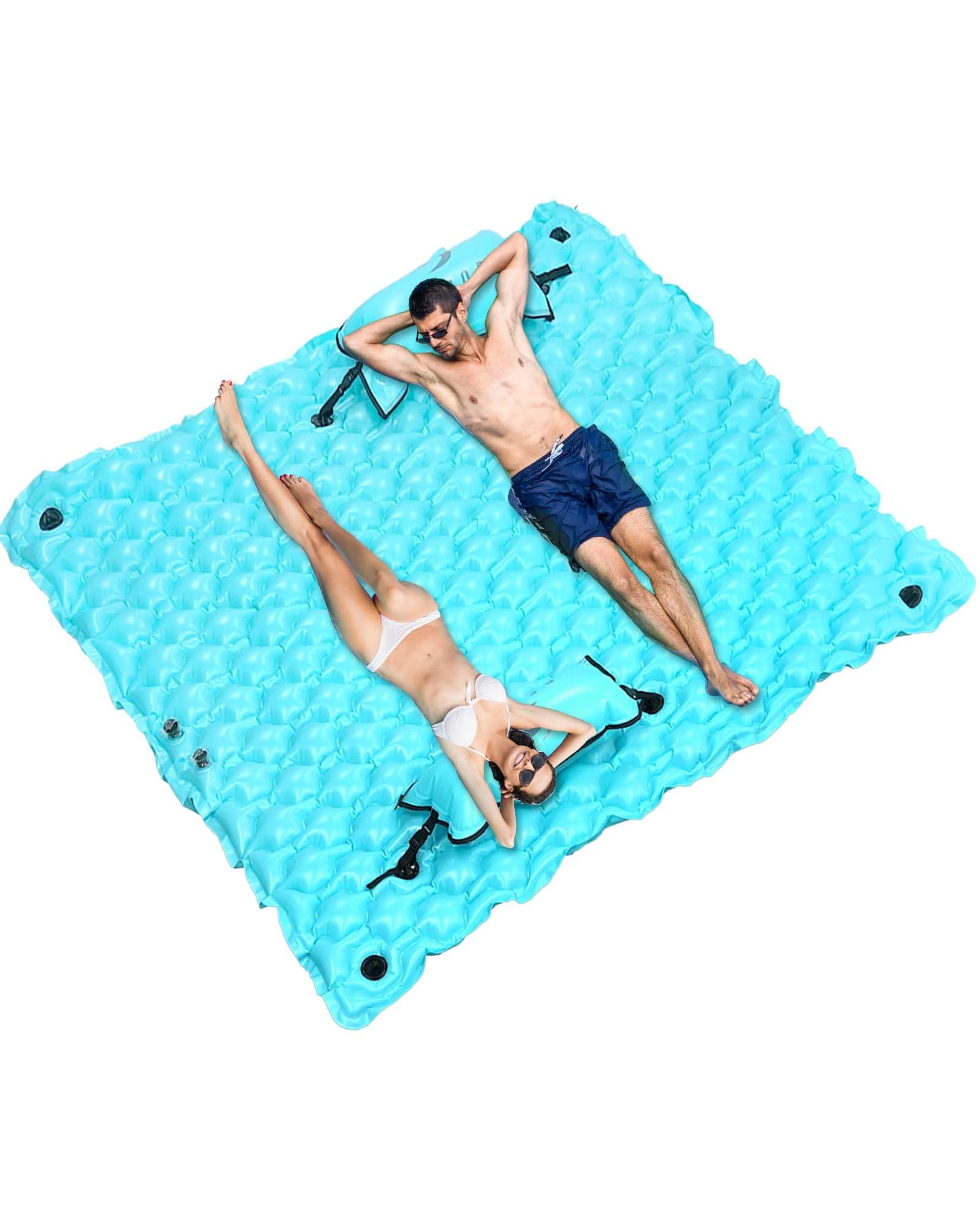 Snapklik.com : Sebor Inflatable Floating Mat, 72" X 72" Large Lake Floats
