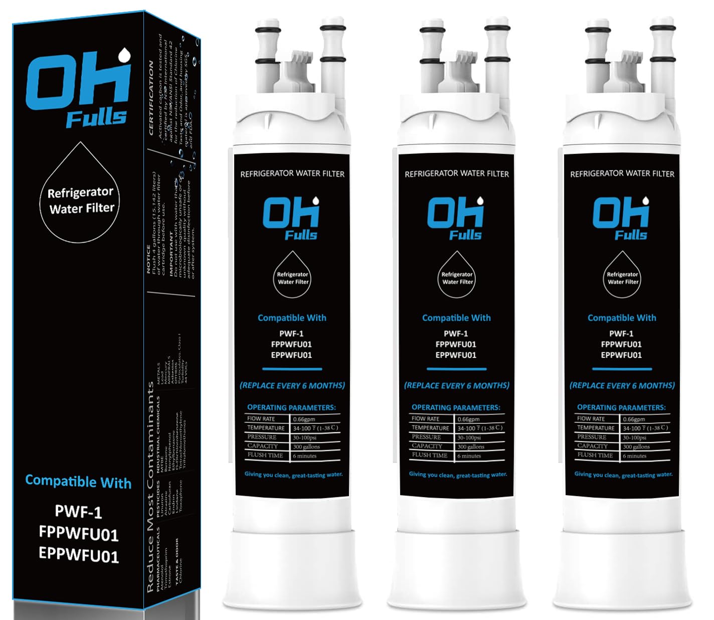 Refrigerator Water Filter Replacement Compatible with Frigidaire ...