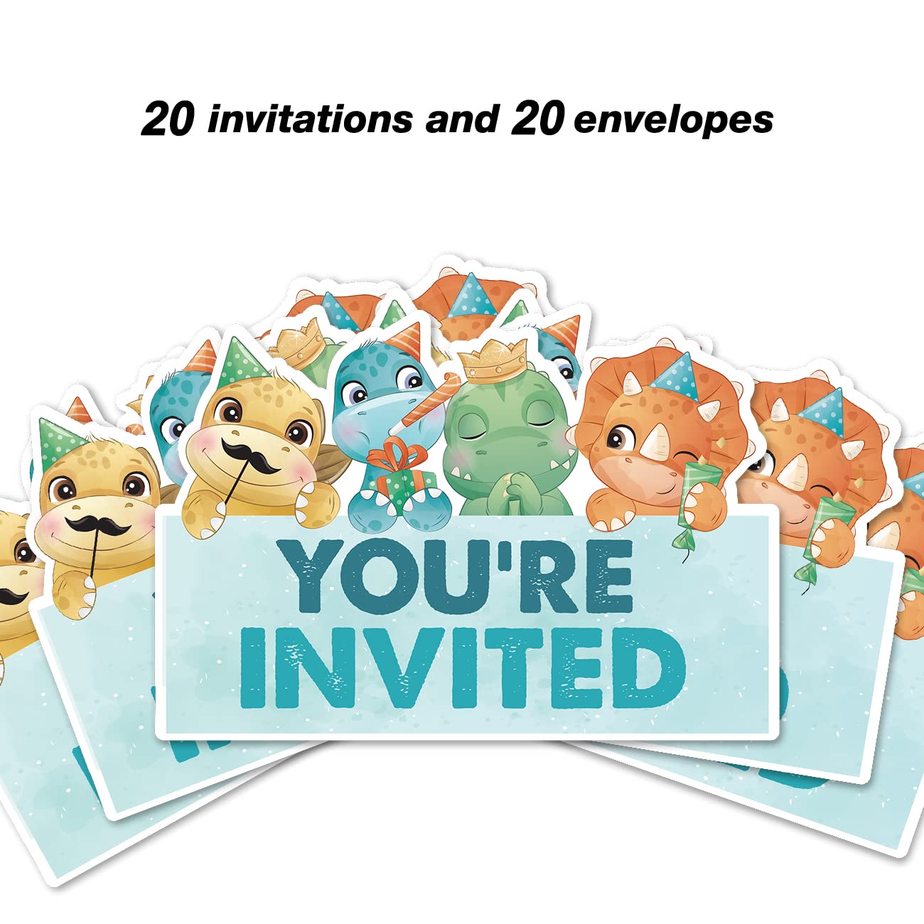 Dinosaurs Birthday Invitations Boy Girl Twin