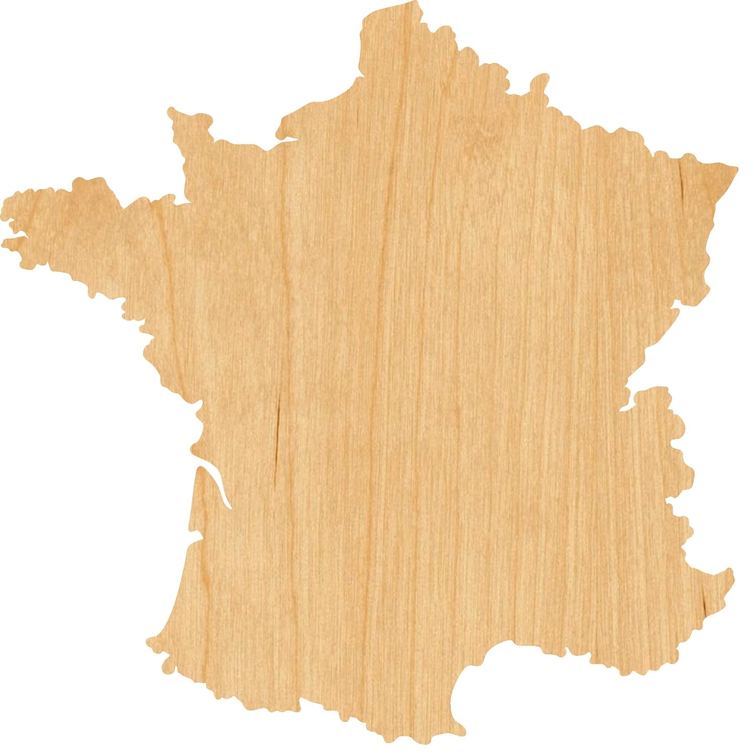 Amazon.com: France Laser Cut Out Wood Shape Craft Supply - 2 ...