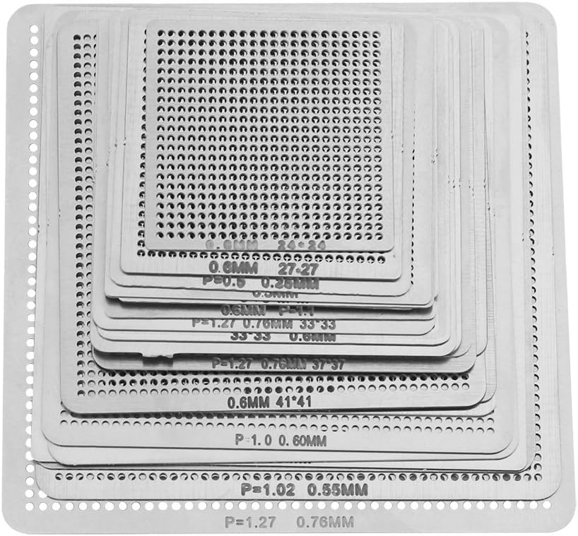 Amazon.com: LiebeWH 27Pcs BGA Rework Net, Directly Heat BGA Reballing ...