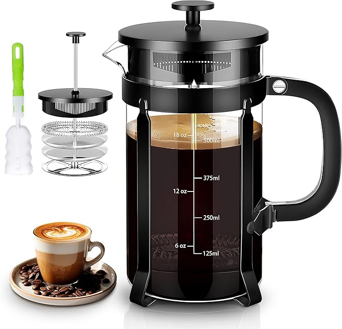 Amazon.com: YMMIND French Press Coffee Maker 304 Stainless Steel Coffee ...