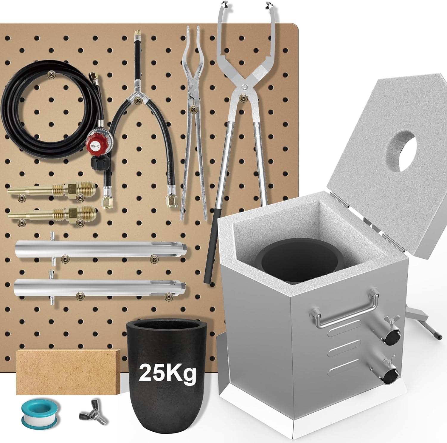 Snapklik.com : CANALHOUT 25KG Large Hinged Propane Smelting Furnace Kit ...