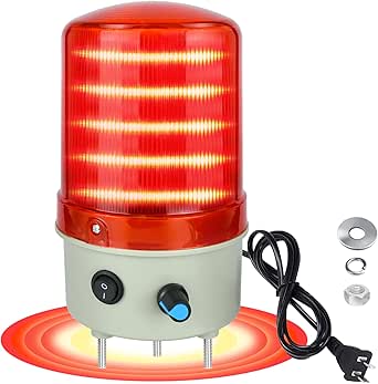 Amazon.com: Industrial Warning Light LED Rotating 110V-120V AC Red for ...