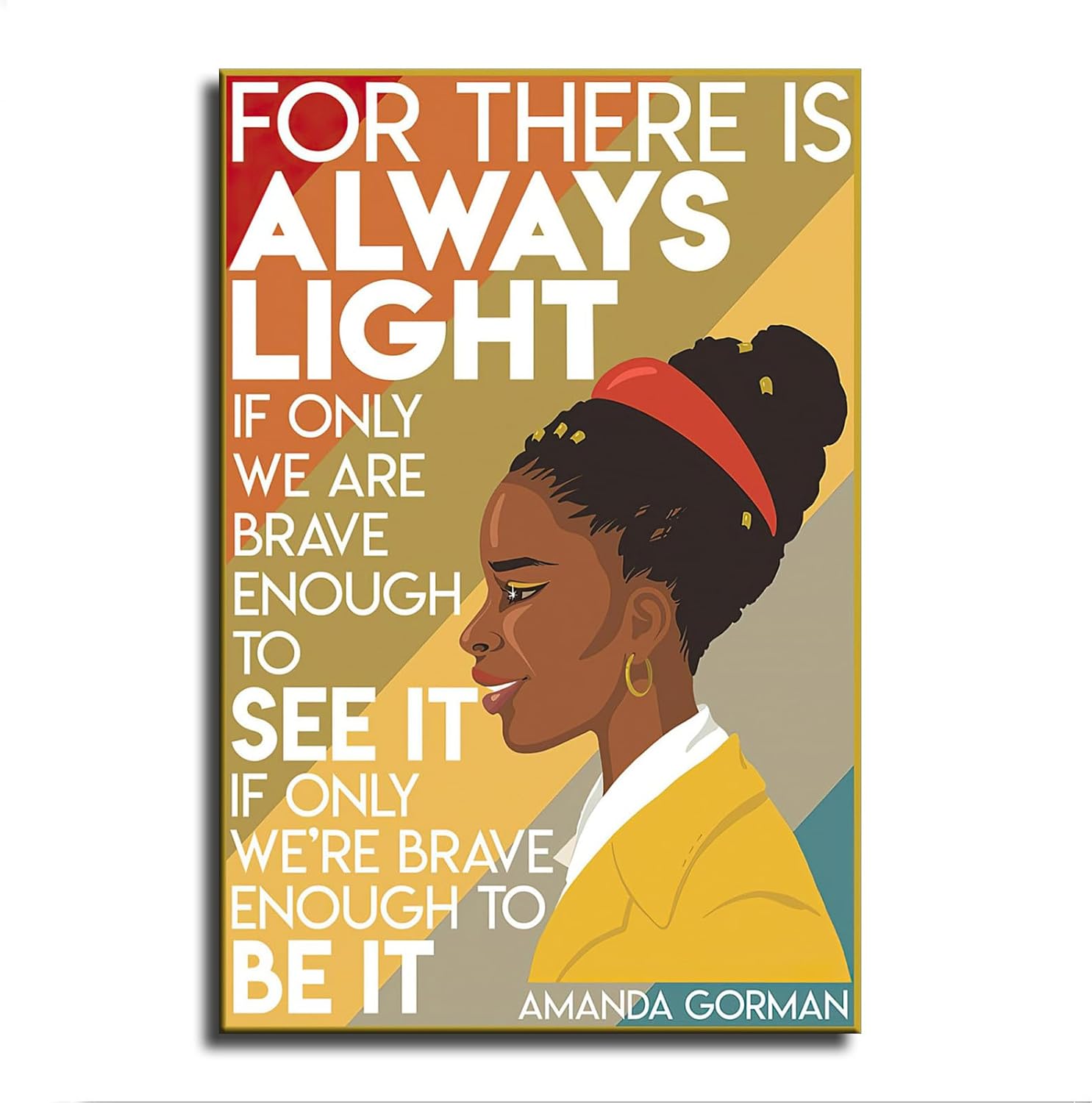 Amazon.com: Amanda Gorman Poster Canvas Prints Poem Amanda Gorman Wall ...