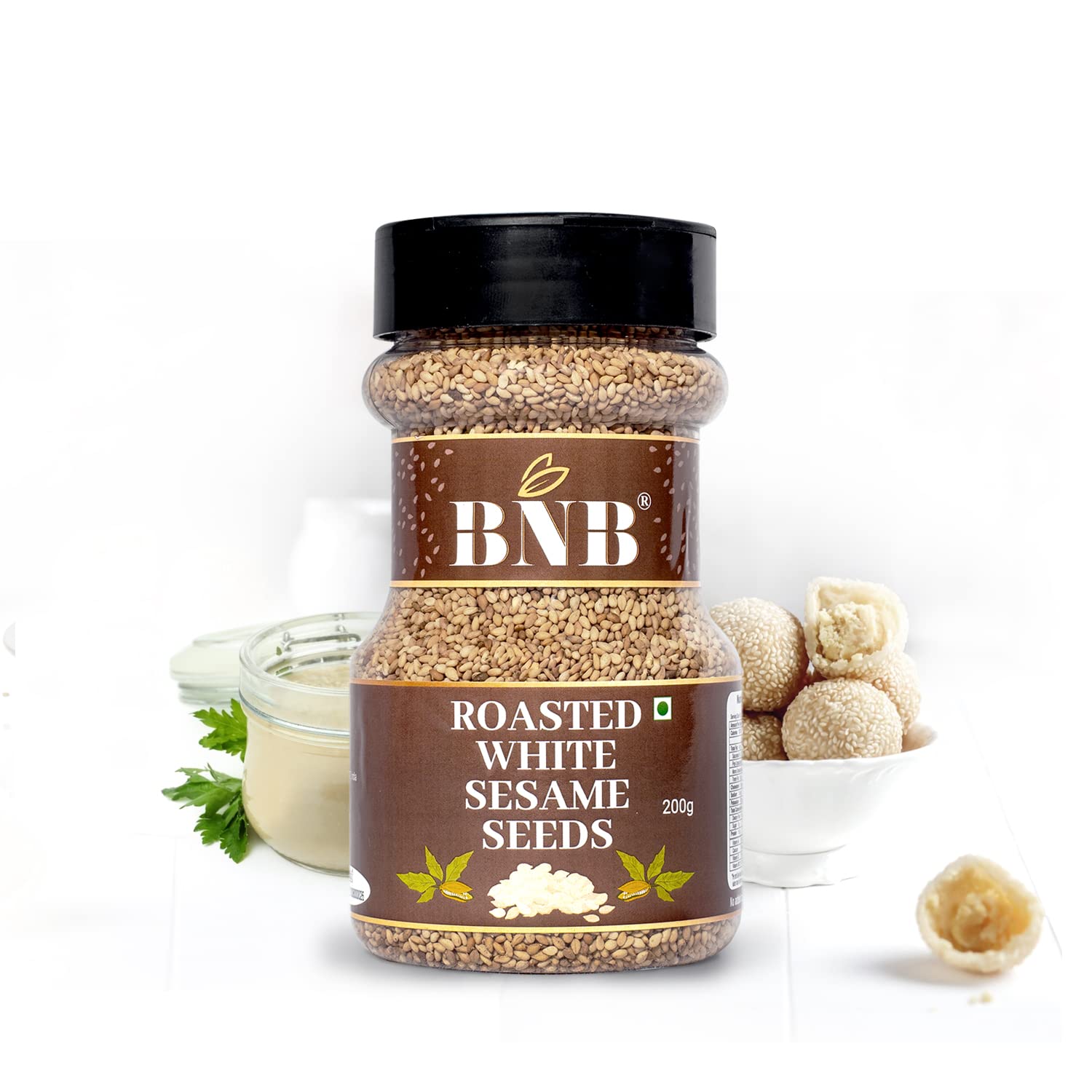 BNB Premium Roasted White Sesame Seeds 200gm- healthy snacks/Handpicked ...
