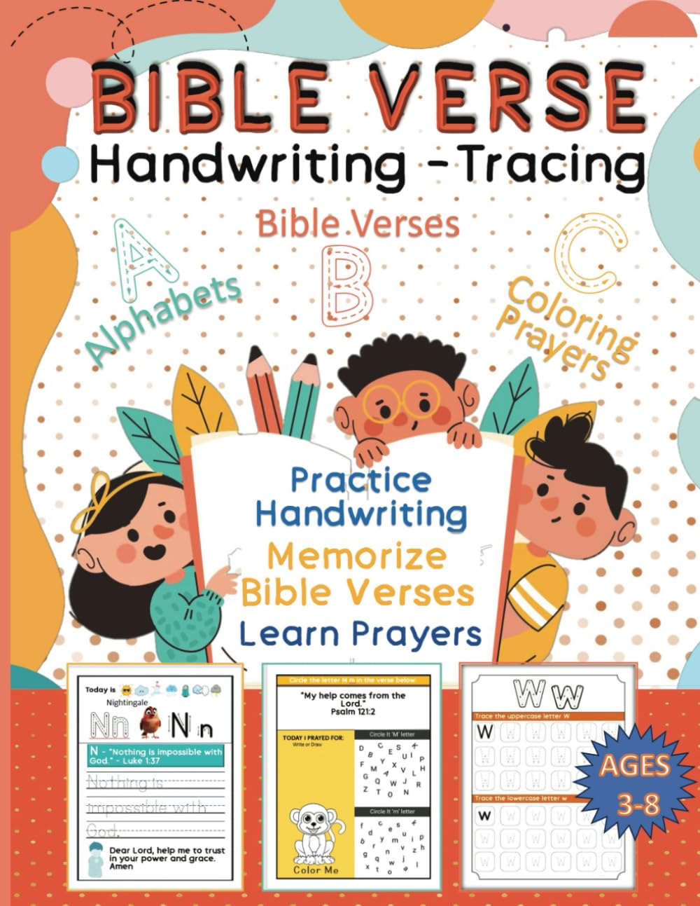 Bible Verse Alphabet Handwriting Practice Workbook for Kids: Trace ...