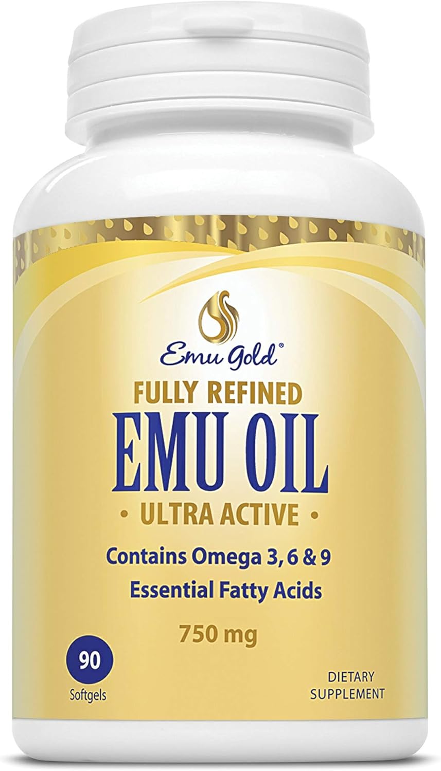 Amazon.com: Emu Gold Fully Refined Oil Softgels, 90 Count : Health ...